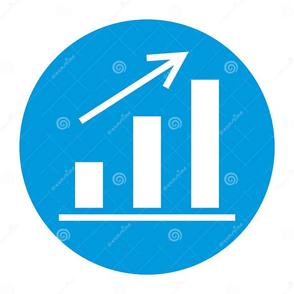 Growing Bar Chart Display Statistics, Upward Trend, Vector Illustration ... Growing Bar Chart Display Statistics, Upward Trend, Vector Illustration ...