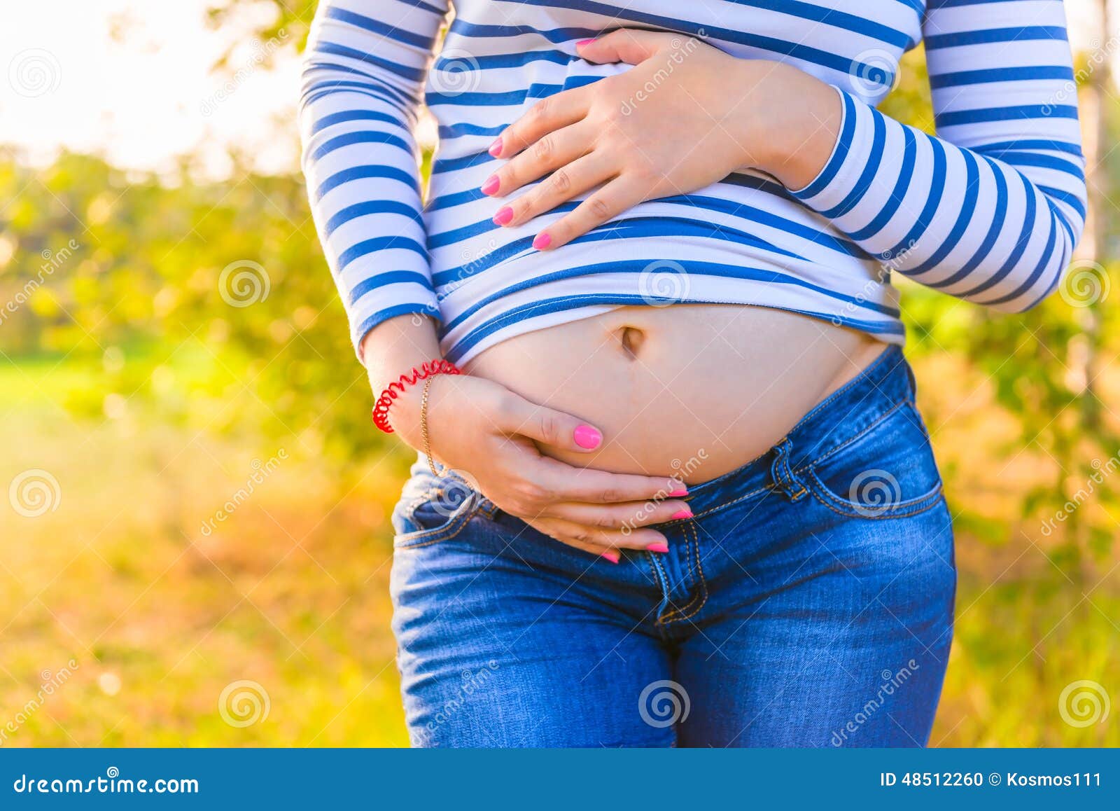 Growing Belly Expectant Mother Closeup Stock Photo - Image of care ...