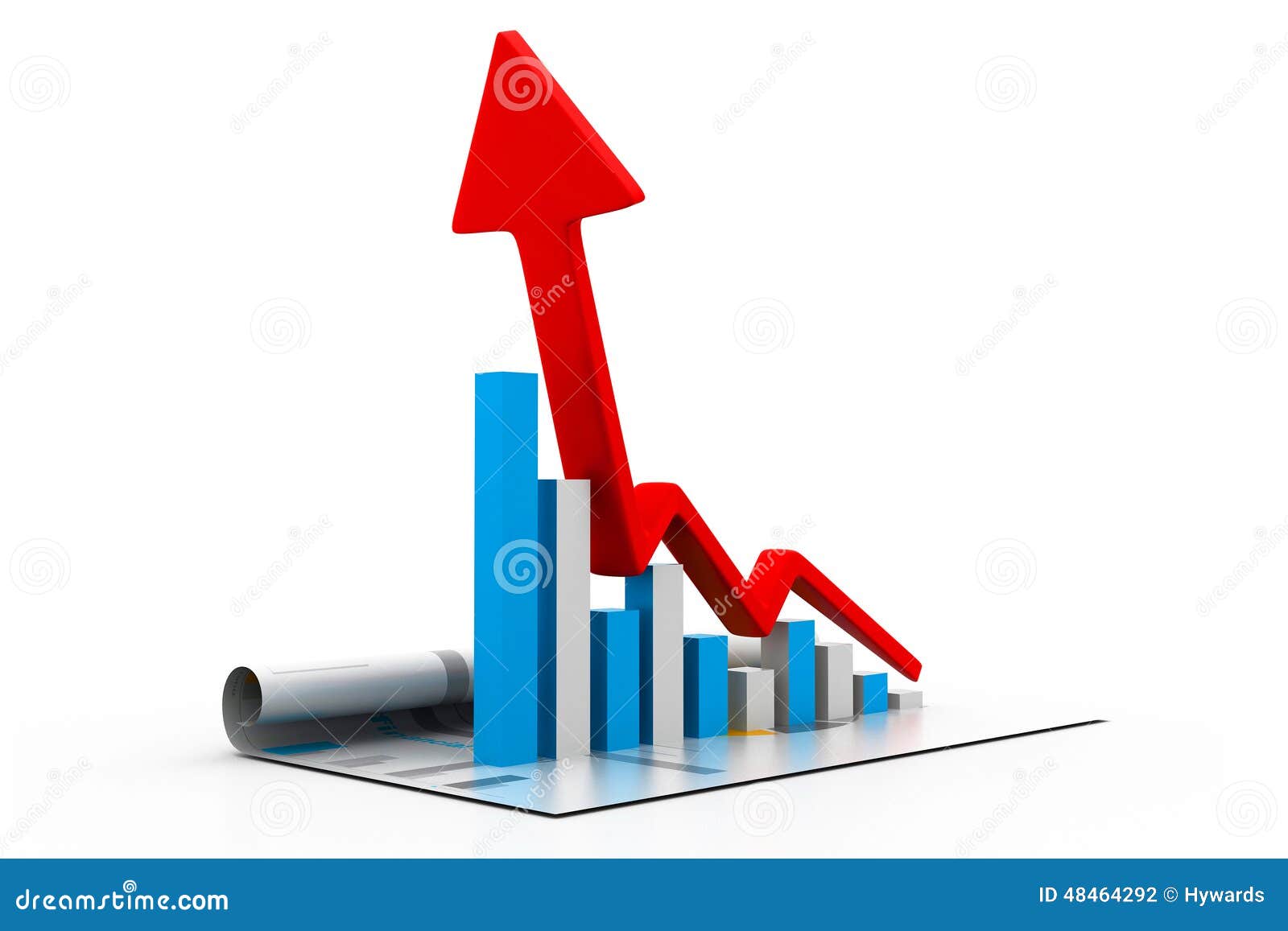 Growing Business Graph. Businessman Manages Financial Growth Graph ...
