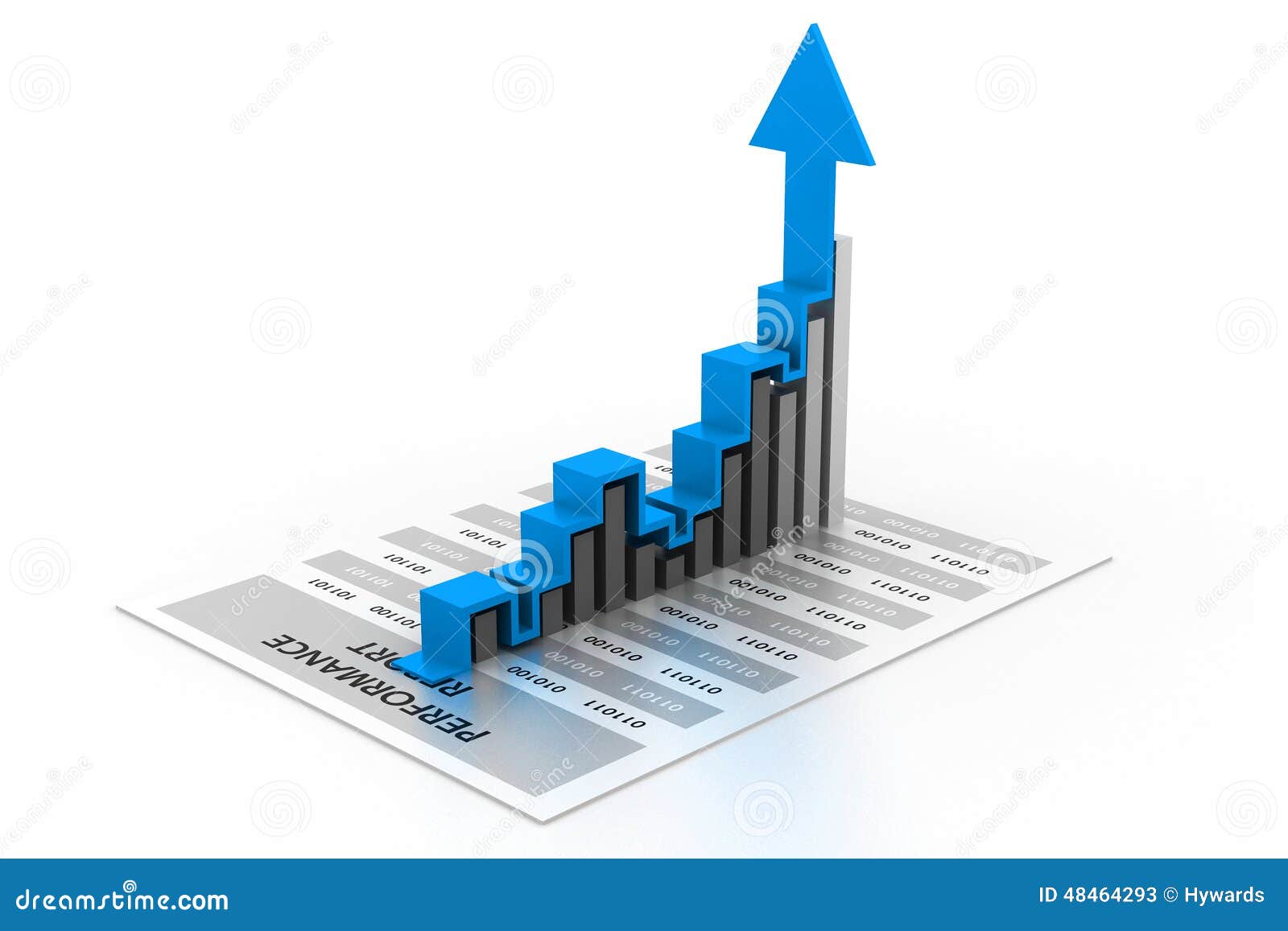 Growing Business Chart and Graph Stock Illustration - Illustration of ...