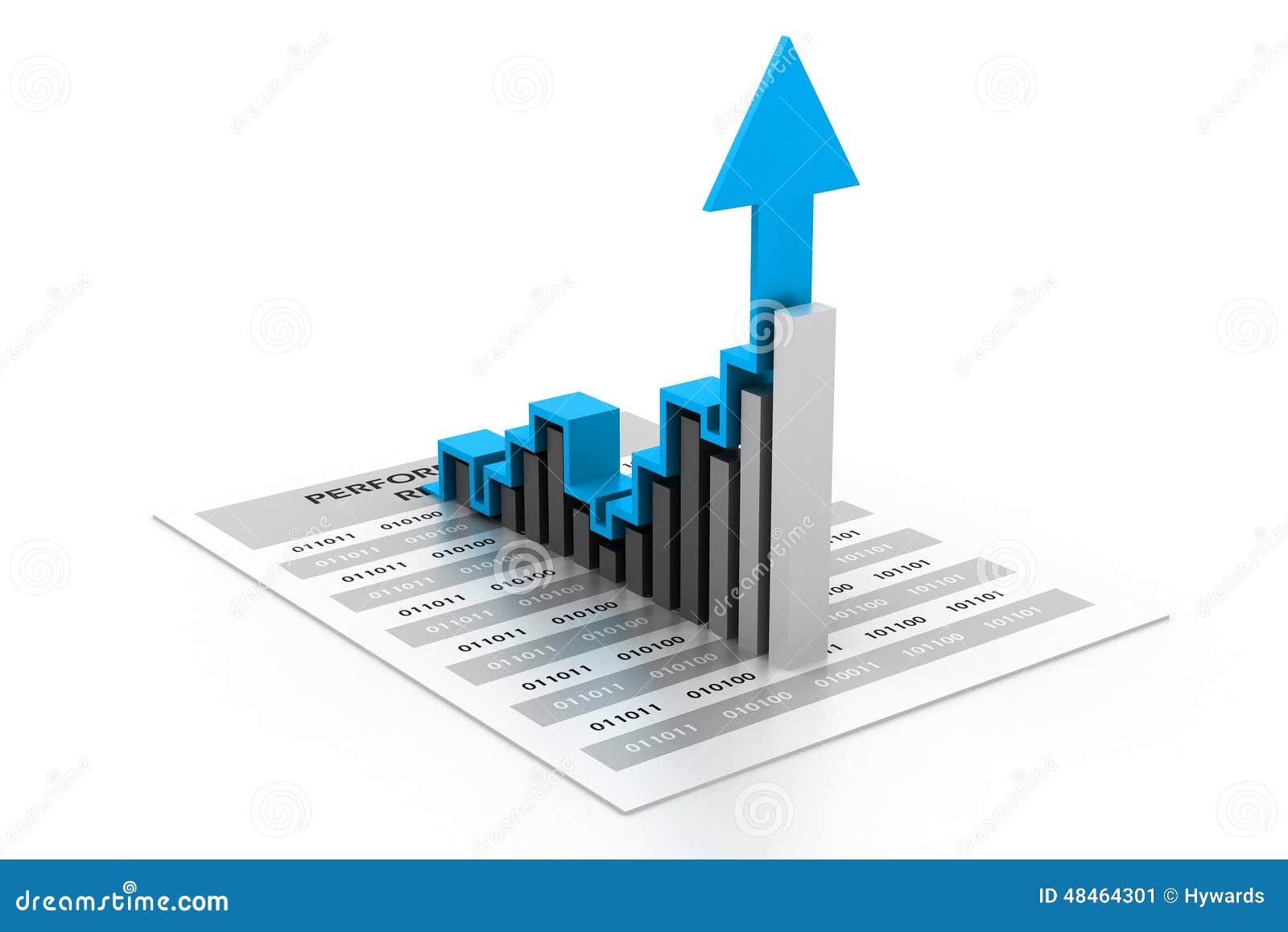 Growing Business Chart and Graph Stock Illustration - Illustration of ...