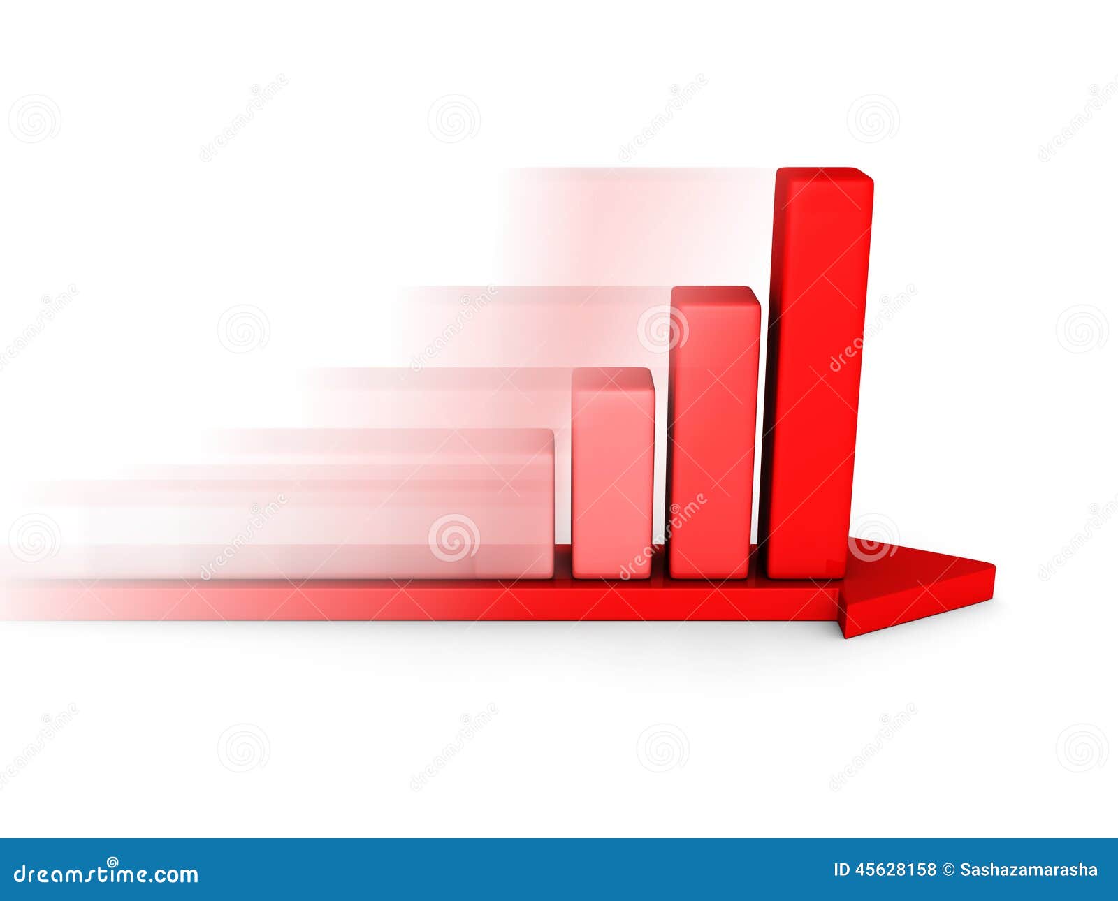 Growing Business Graph with Arrow Moving Forward Stock Illustration ...
