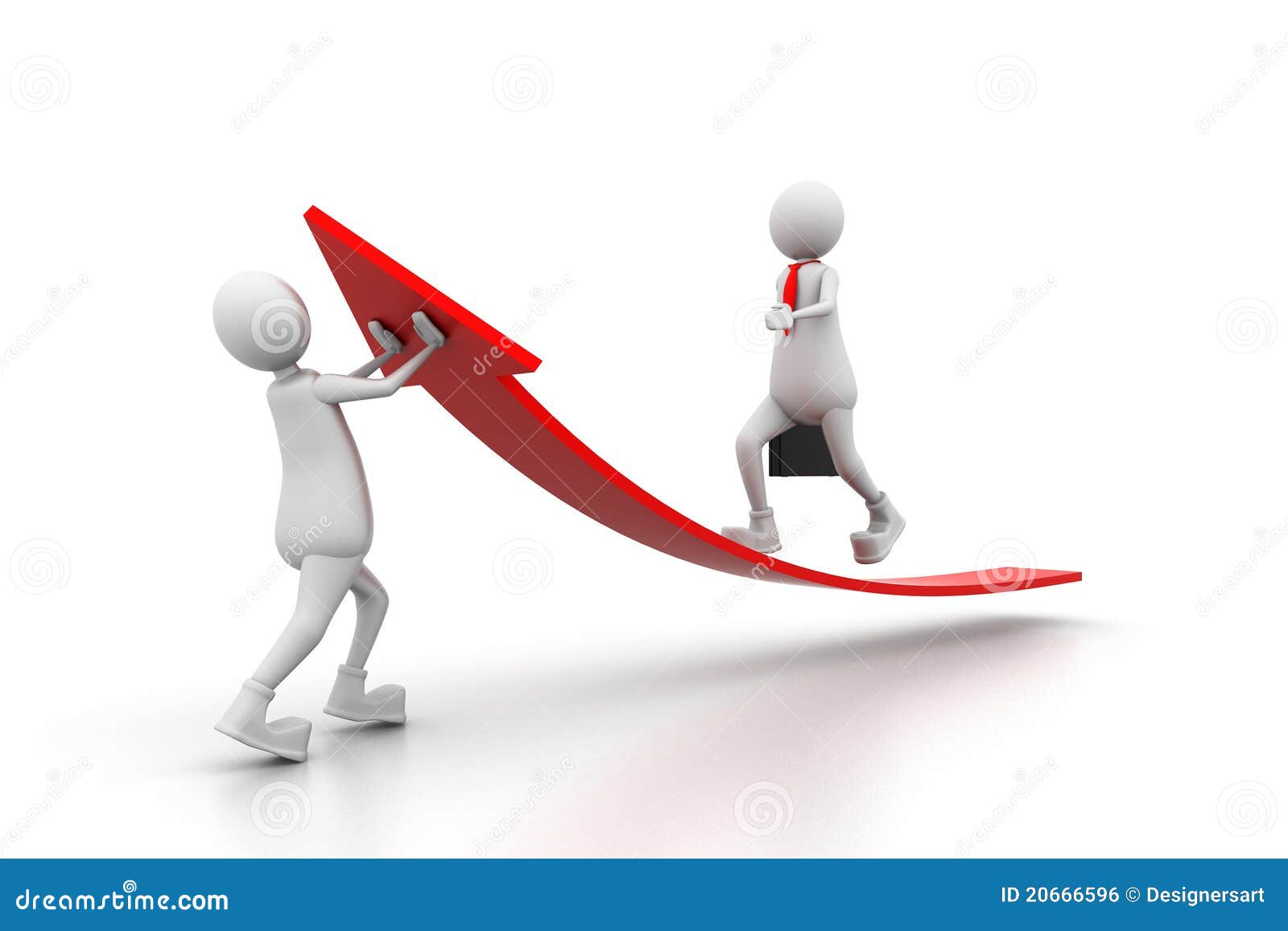 Growing Business Graph with People Stock Illustration - Illustration of ...