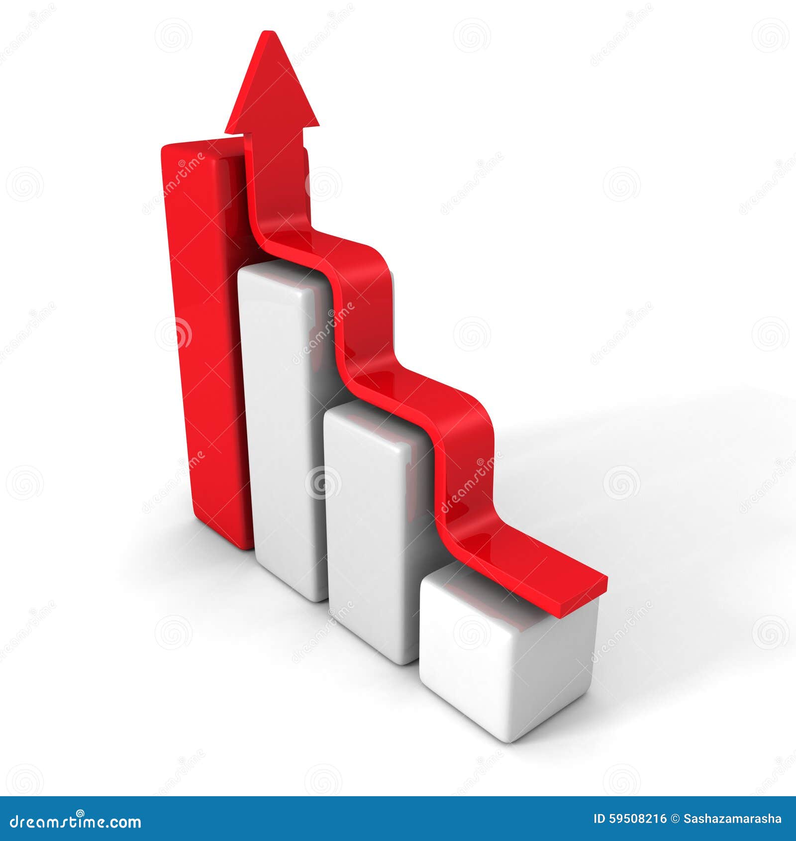 Growing Business Graph with Rising Arrow Stock Photo - Image of line ...