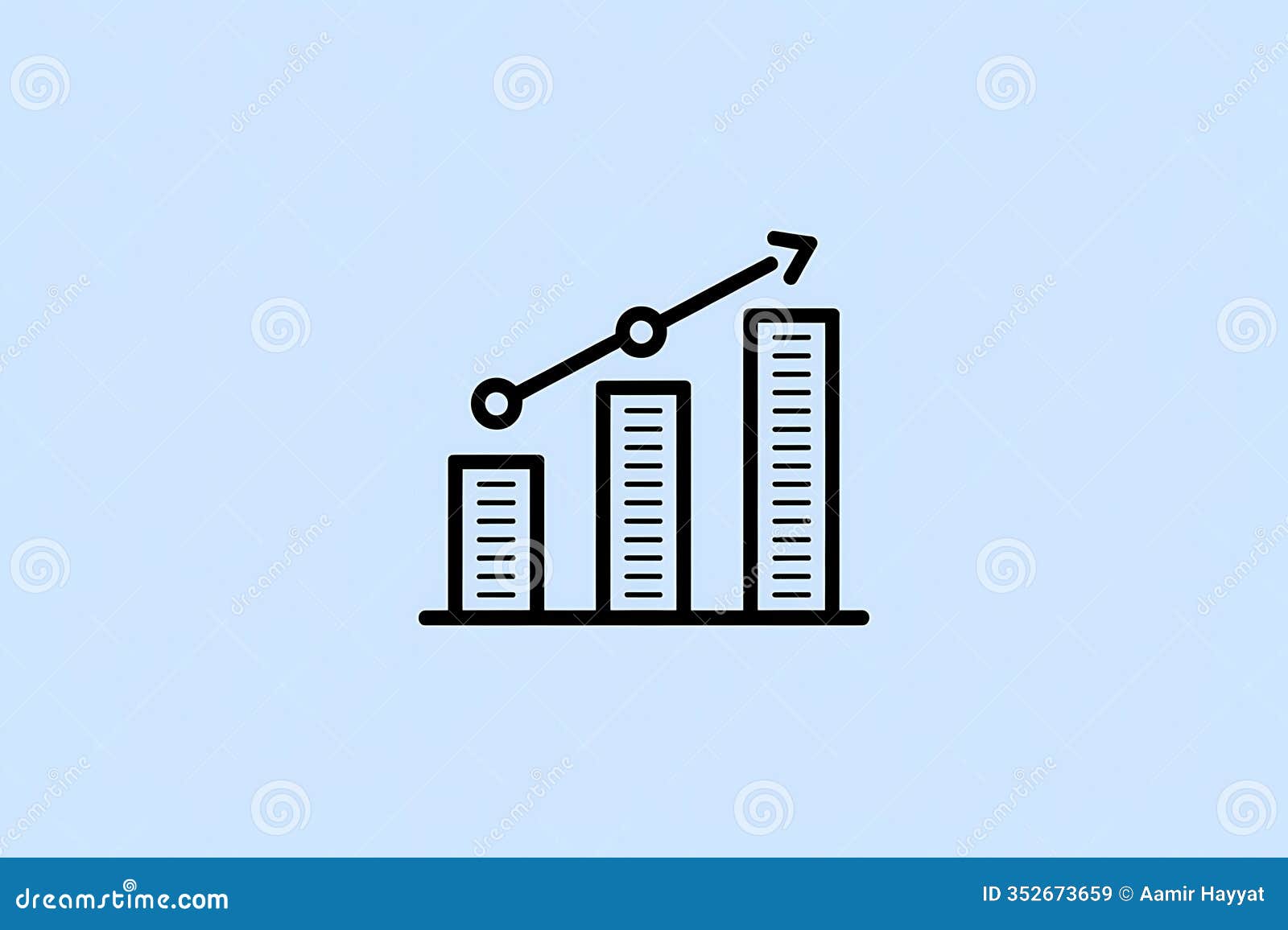 Growing Business Graph, Upward Trend, Financial Success, Data ...