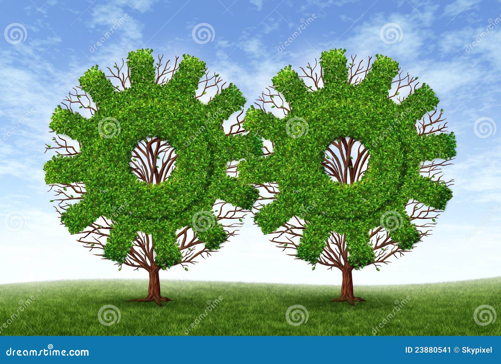 Growing Business Partnership Stock Illustration - Illustration of cogs ...