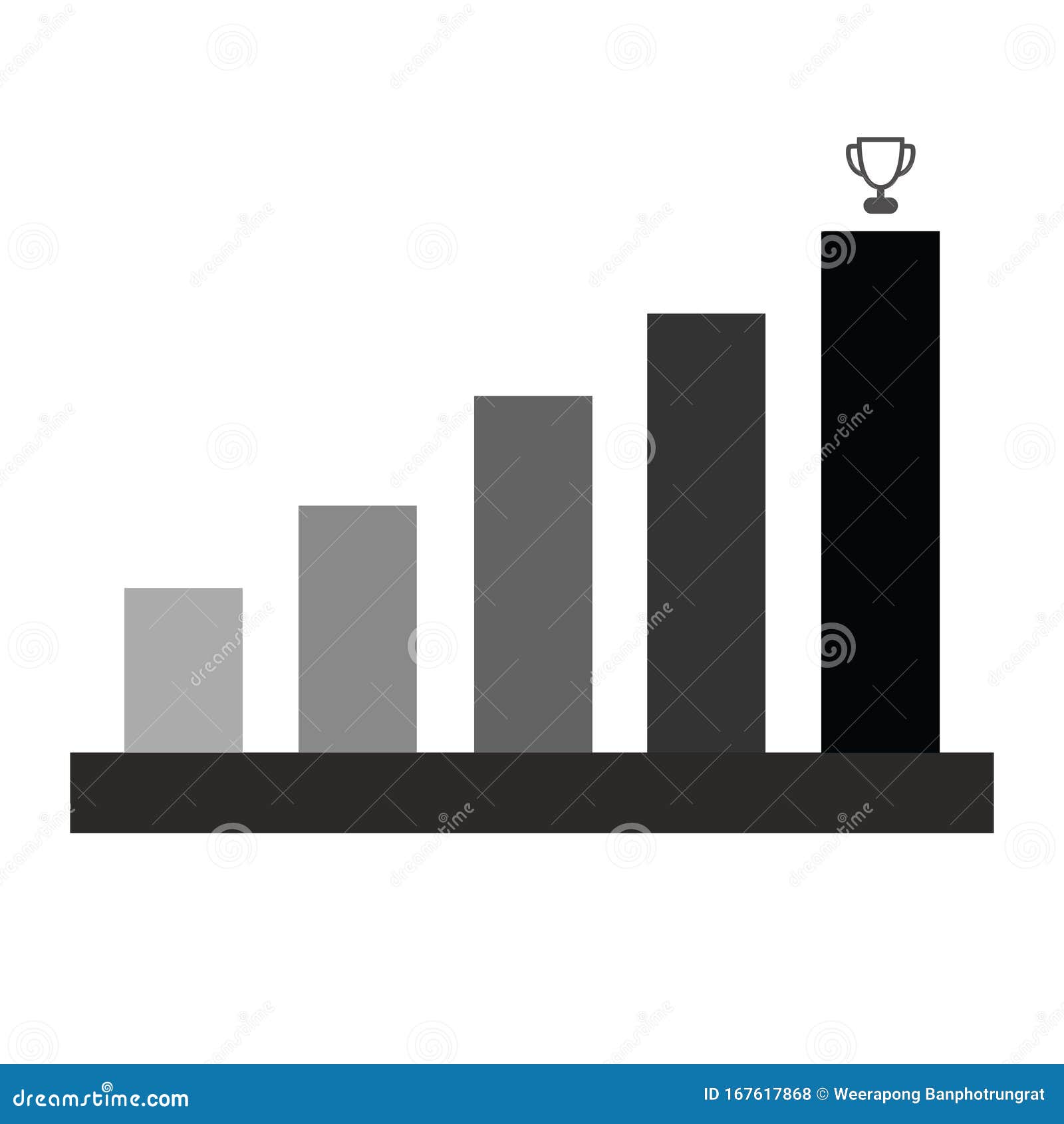 Growing chart icon stock vector. Illustration of print - 167617868