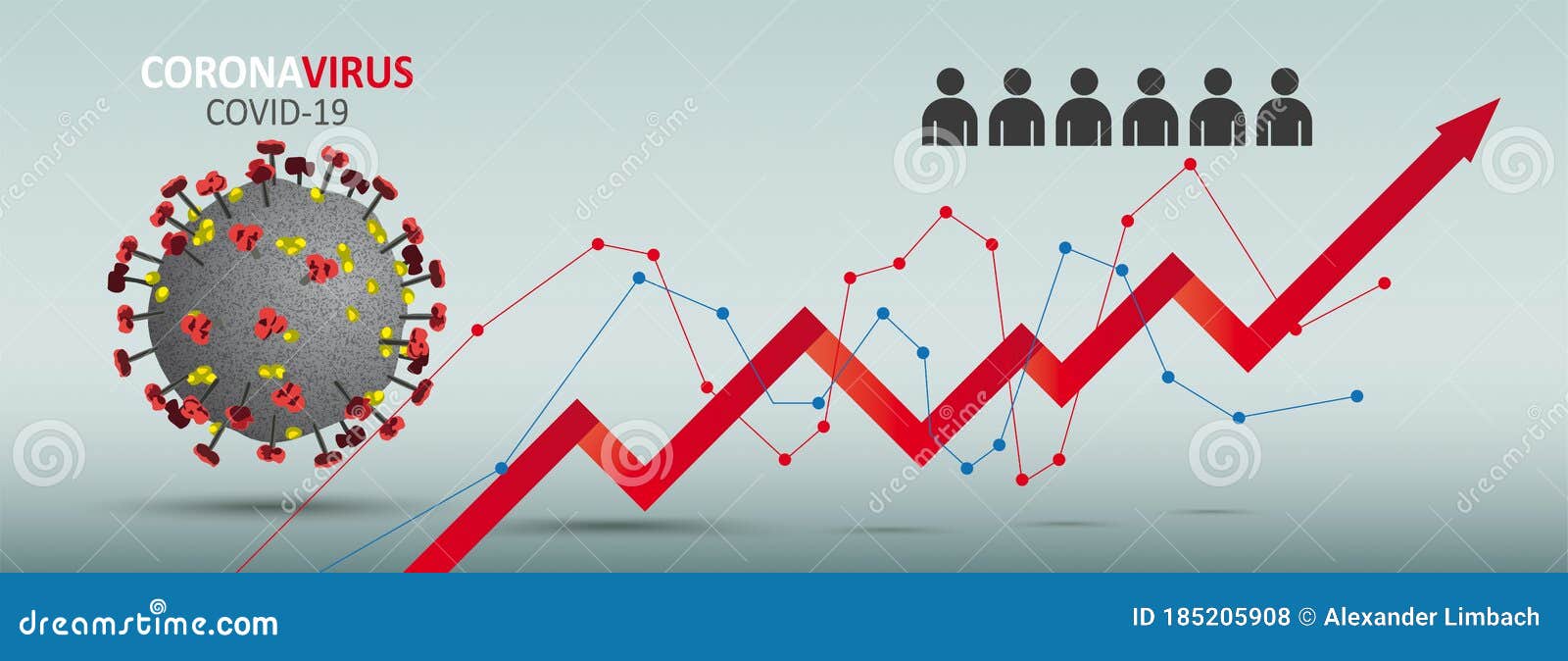 Corona Virus Exponential Growth Stock Vector - Illustration of ...