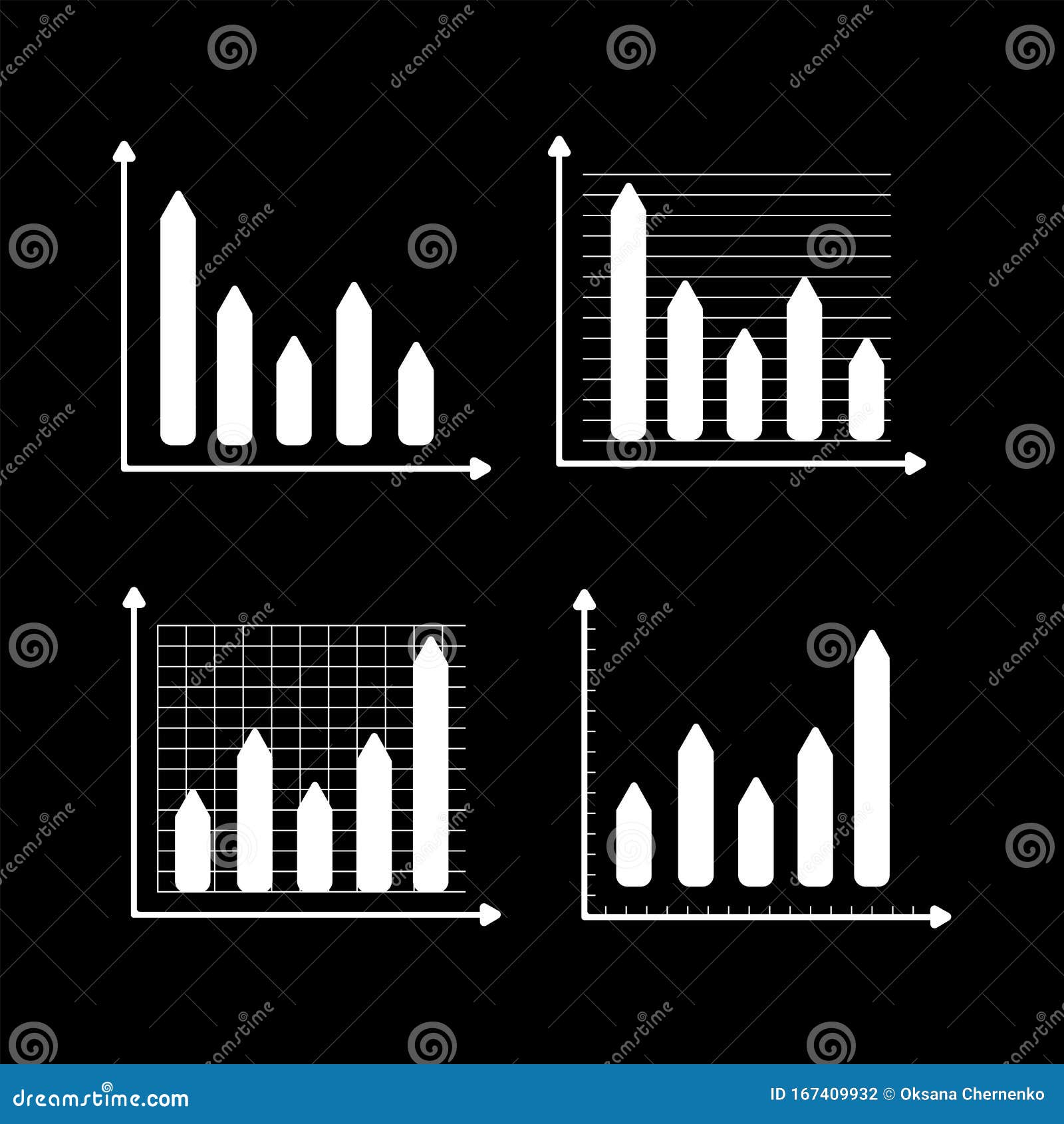 Growing Chart. Financial Bar Diagram Showing Increasing Profits Stock ...
