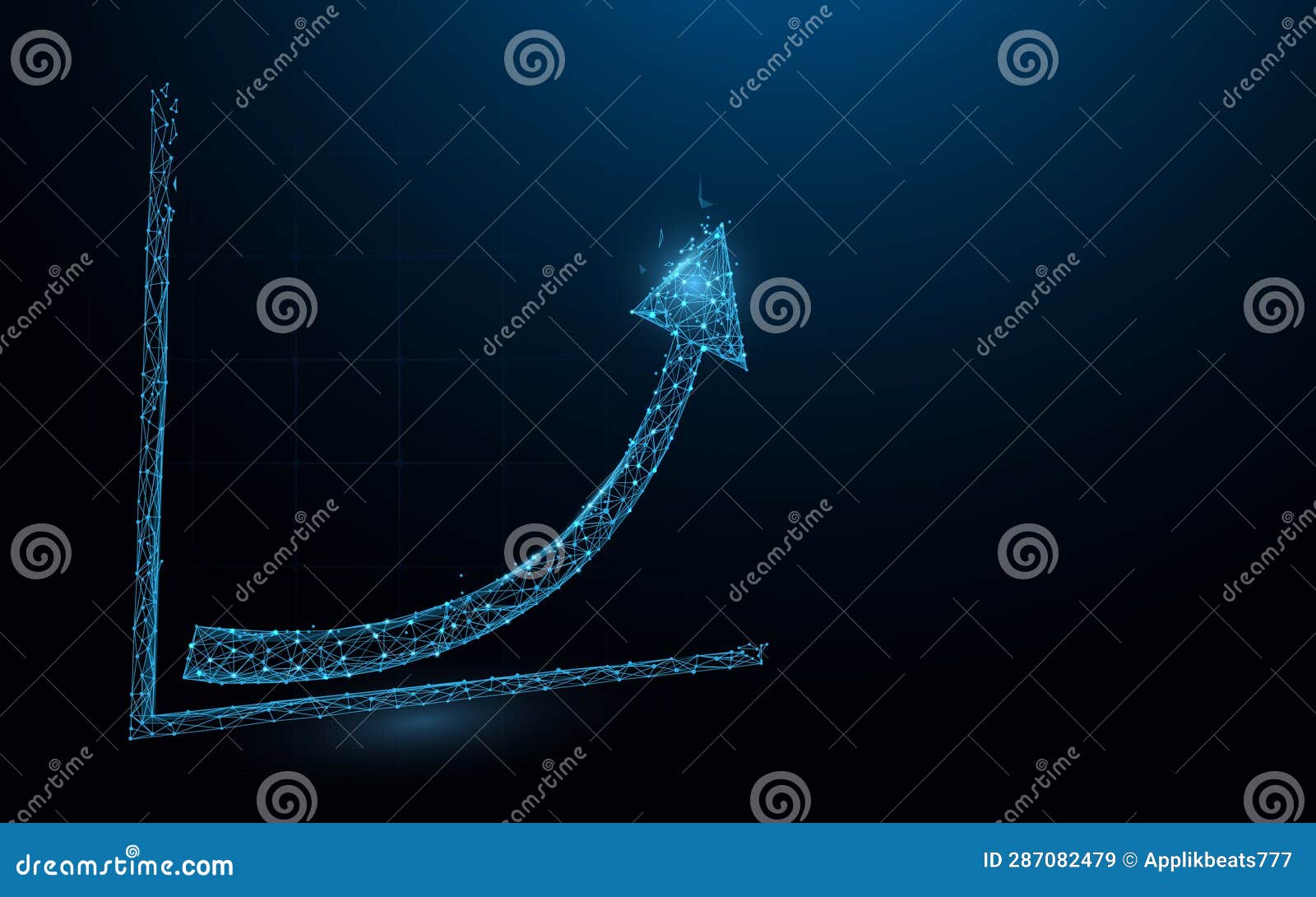 Growing Chart Form Lines, Triangles and Particle Style Design ...
