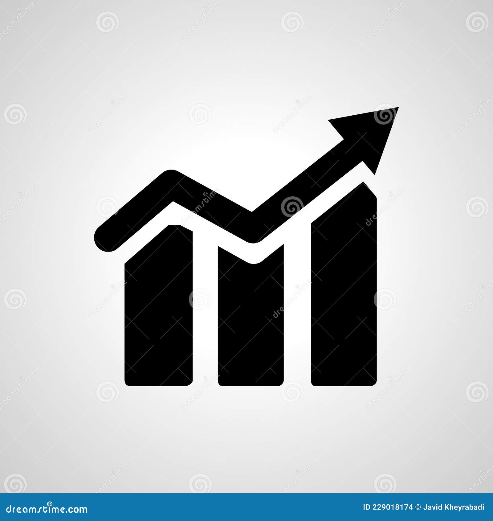 Growing Chart Graph Icon. Chart Icon Stock Vector - Illustration of ...