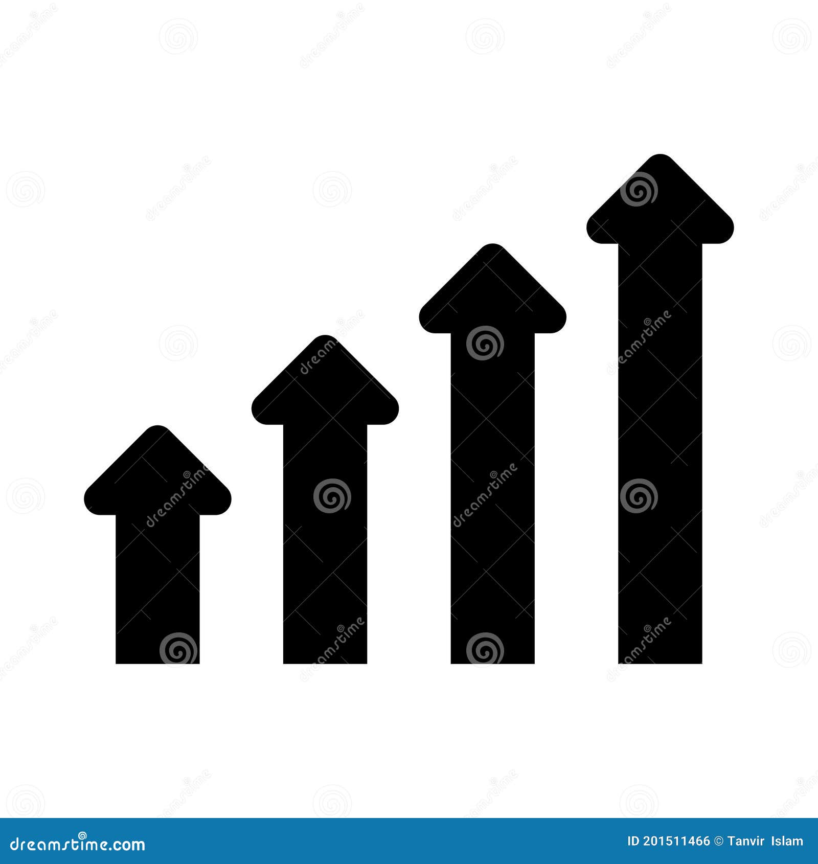 Growing Chart Icon stock vector. Illustration of icon - 201511466
