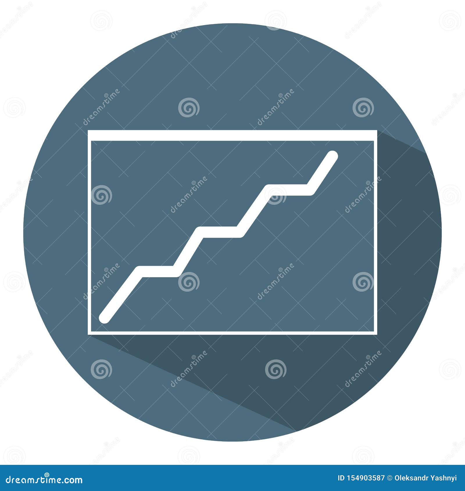 Growing Chart Icon. Business Concept. Schedule. Flat Style. Vector ...