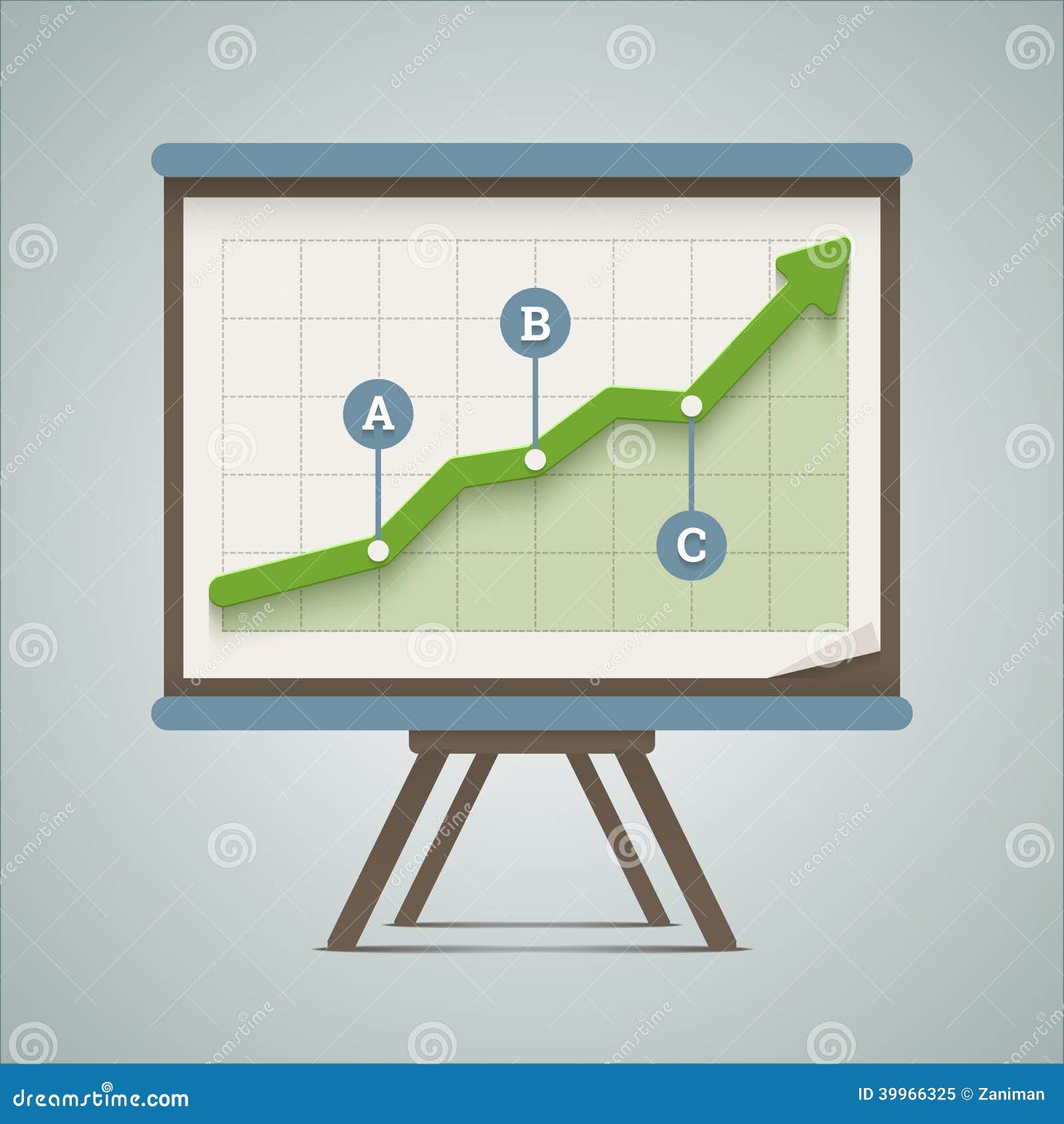 Growing Chart Presentation. Stock Vector - Illustration of growth ...