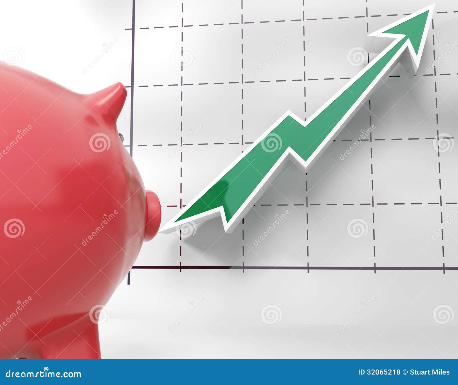 Growing Chart Shows Statistics Graphics Stock Illustration ...