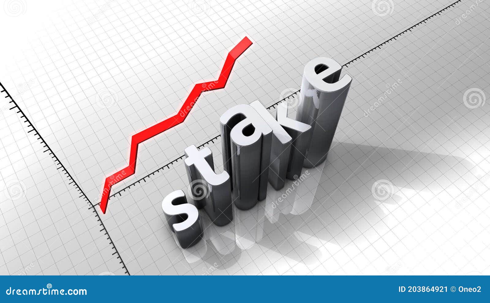 Growing chart, Stake. stock video. Video of balance - 203864921