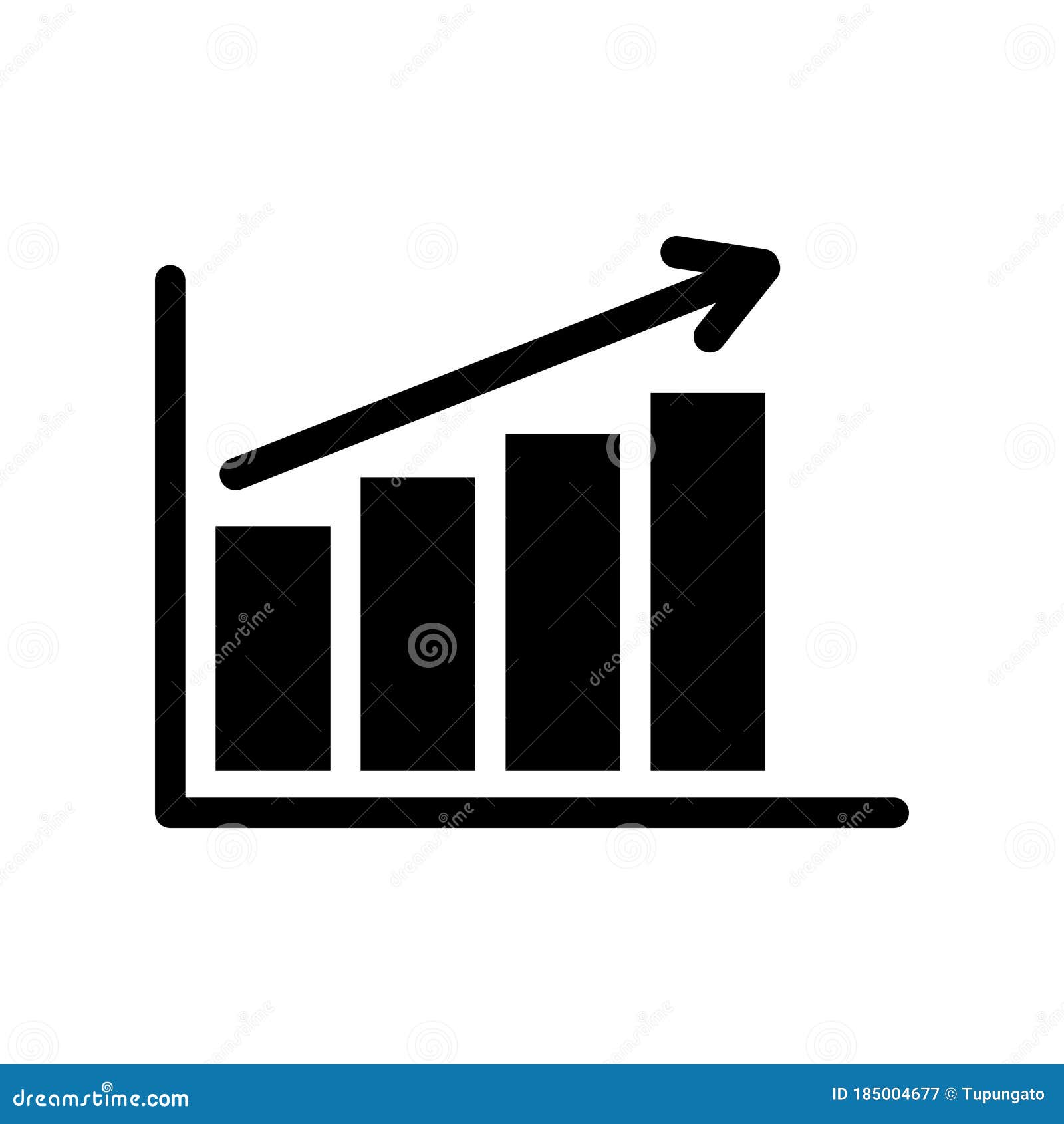 Growing chart symbol stock vector. Illustration of element - 185004677