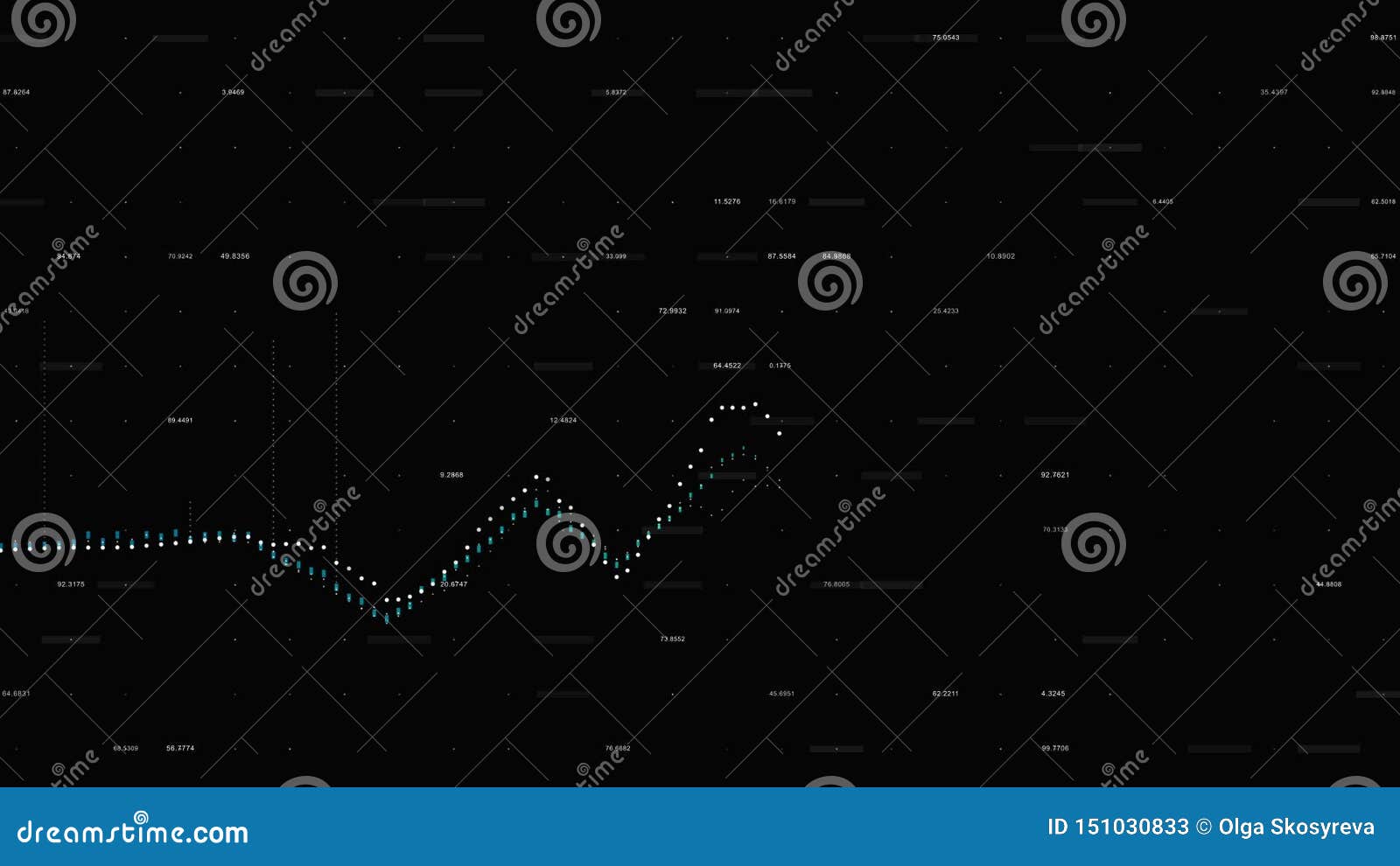 Growing Charts and Graphs on a Black Background. Stock Video - Video of ...