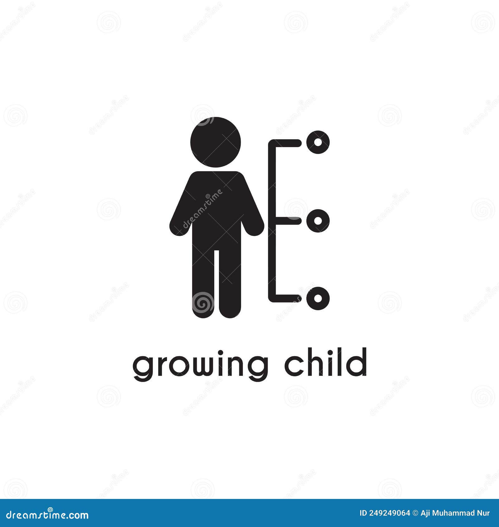 Growing Child Vector Icon Logo Design Template Stock Illustration ...