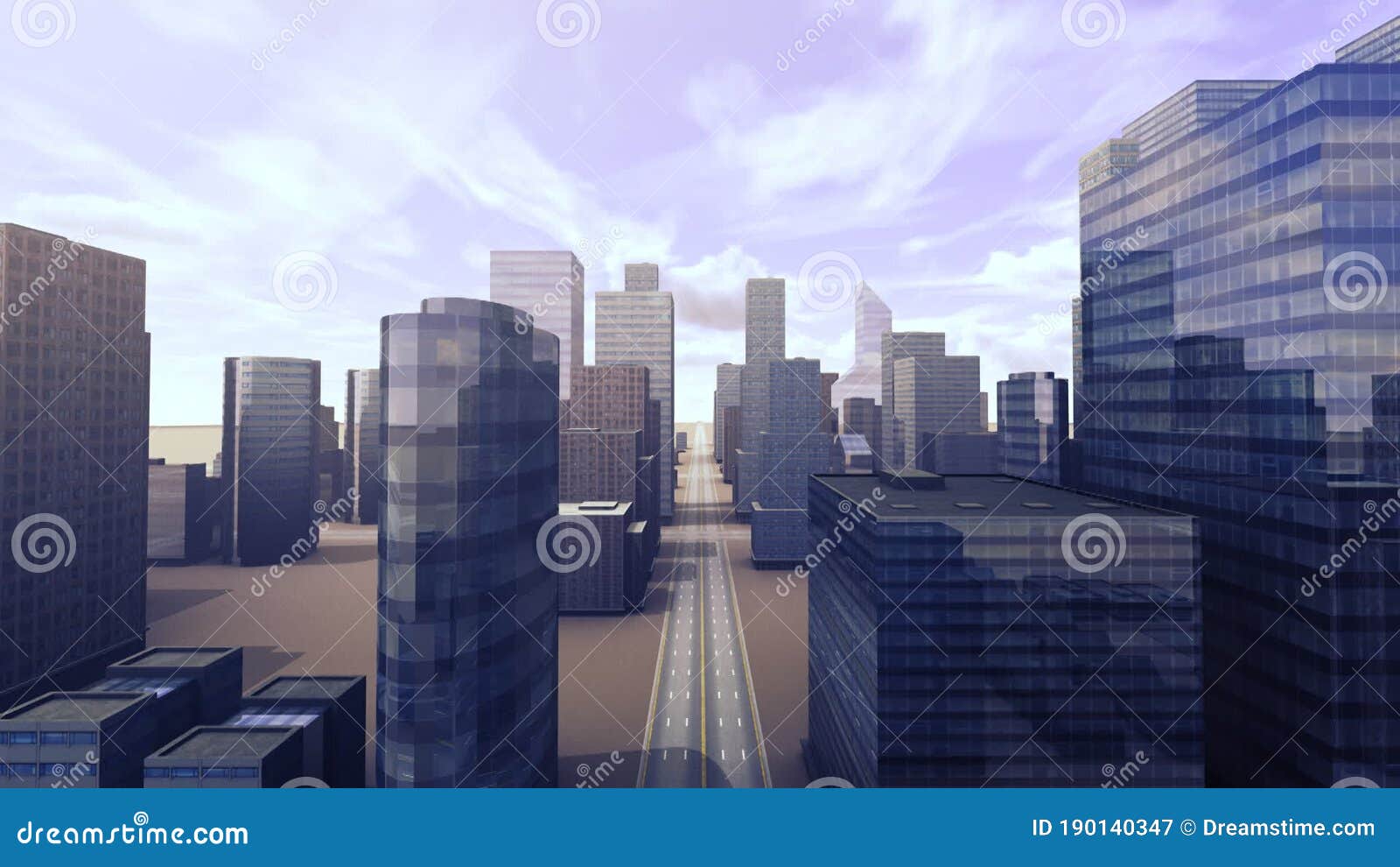 Growing City Street View Animation Stock Video - Video of race, drive ...