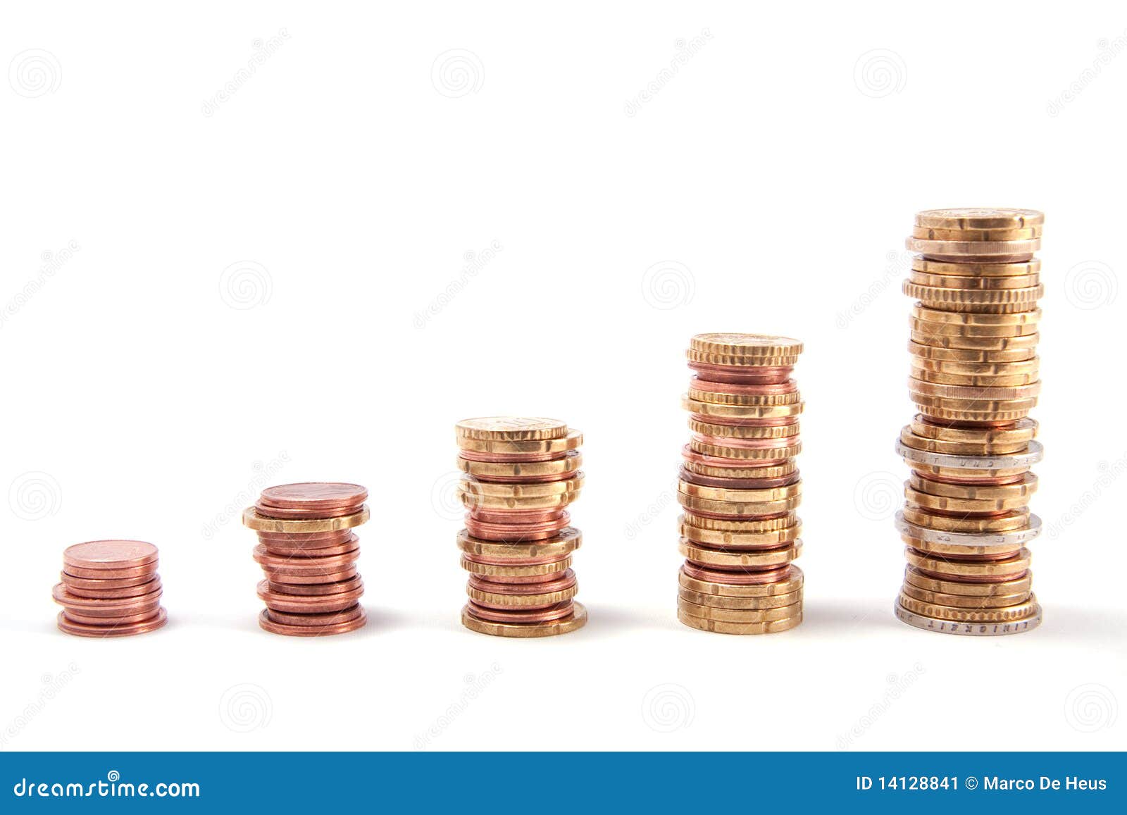 Growing coin stacks stock image. Image of improvement - 14128841