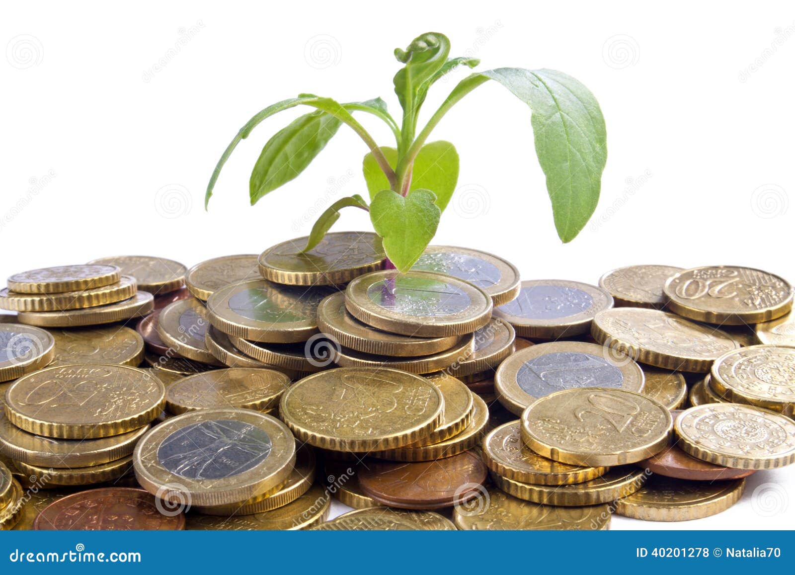 Growing Coins stock photo. Image of high, euro, concepts - 40201278