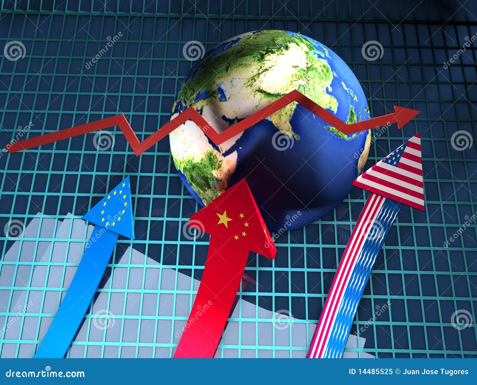 Growing Economy stock illustration. Illustration of colors - 14485525