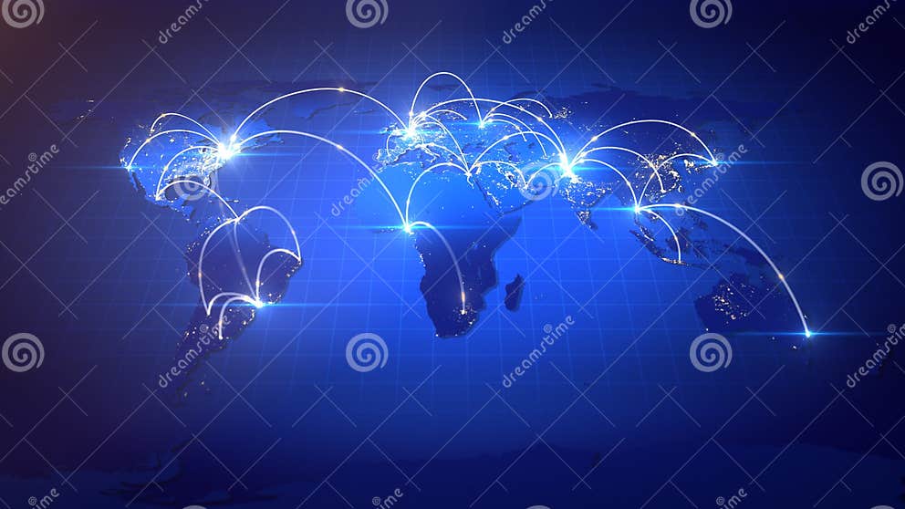 Growing Global Business Network. Stock Illustration - Illustration of ...