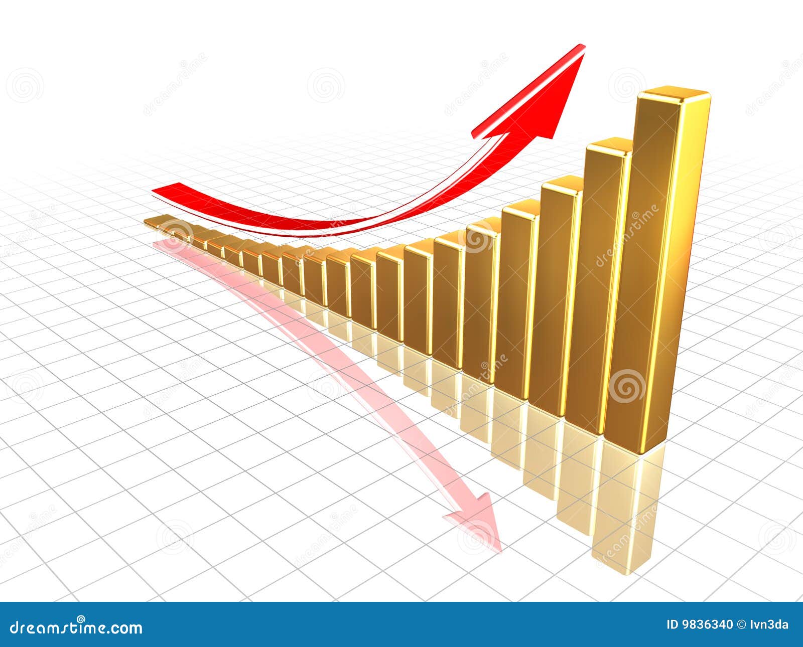 3d Gold Diagram Arrow Chart Royalty-Free Stock Photography ...