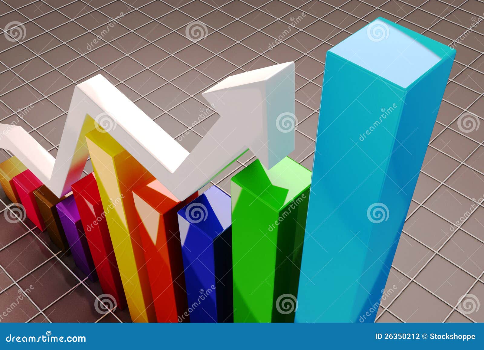 Growing Graph stock illustration. Illustration of graphic - 26350212