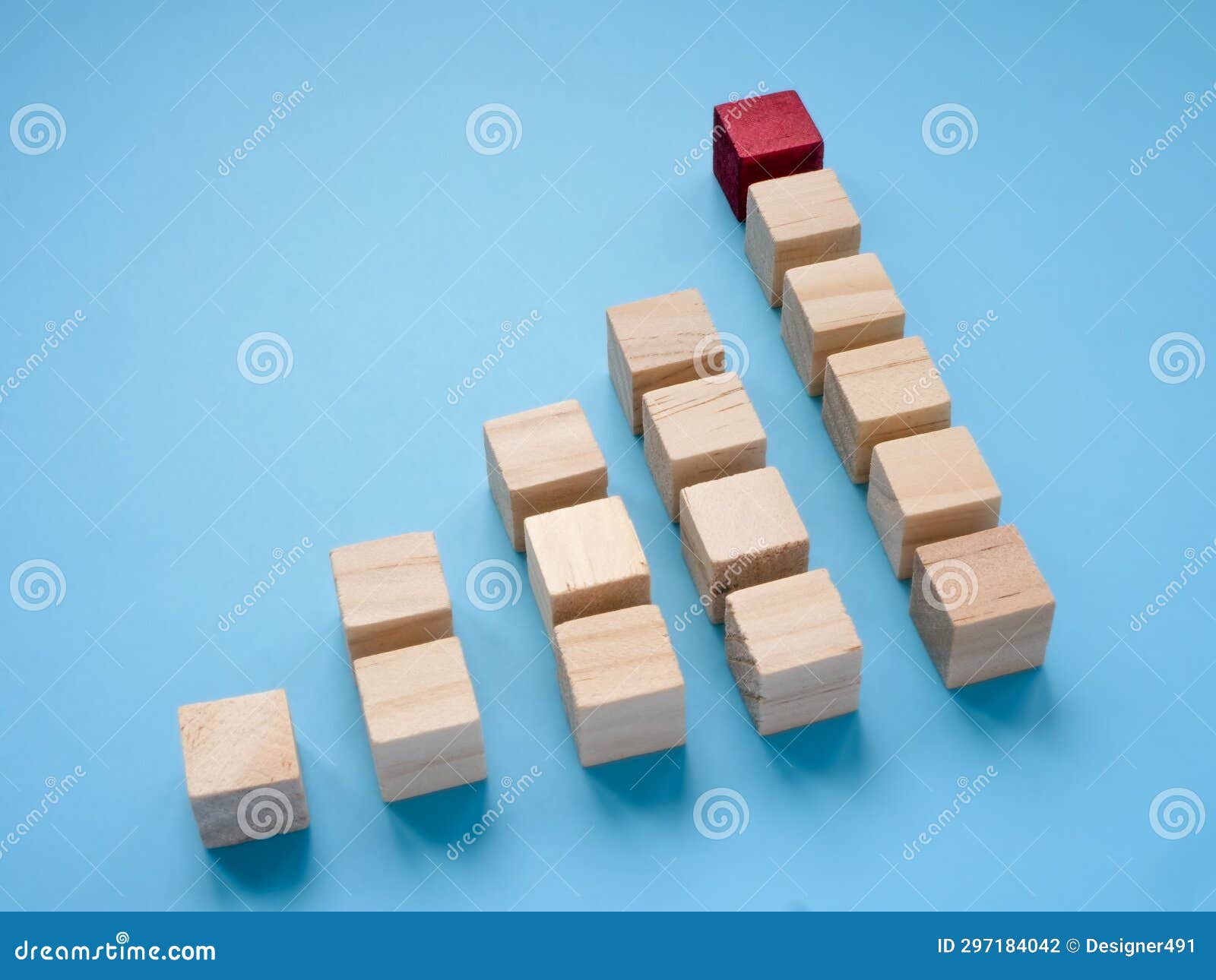 Growing Graph of Cubes As a Symbol of Successful Business Development ...