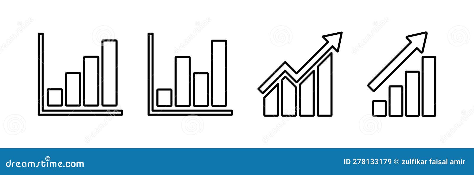 Growing Graph Icon. Chart Icon Stock Vector - Illustration of statistic ...