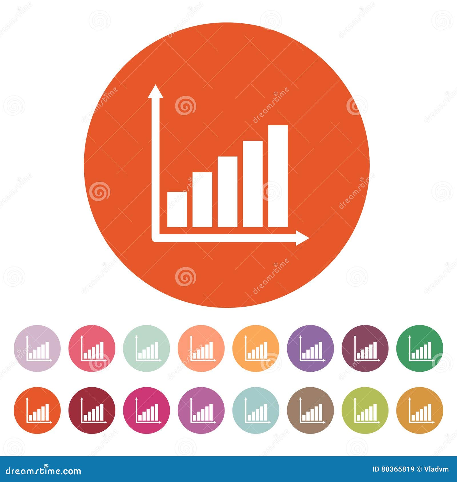 The Growing Graph Icon. Growth and Up Symbol Stock Vector ...