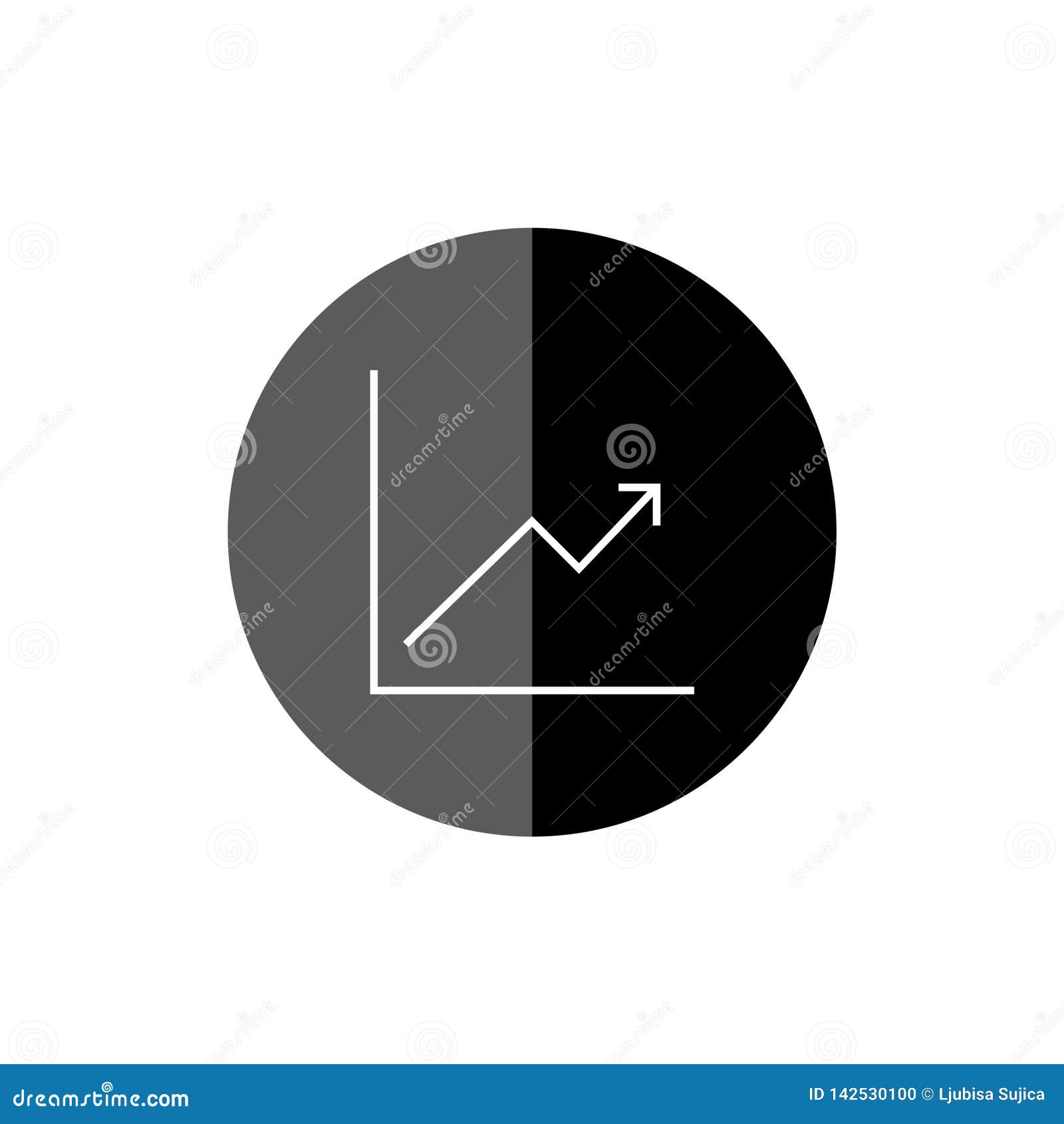 Growing Graph Icon, Progress Symbol, Simple Vector Icon Stock Vector ...