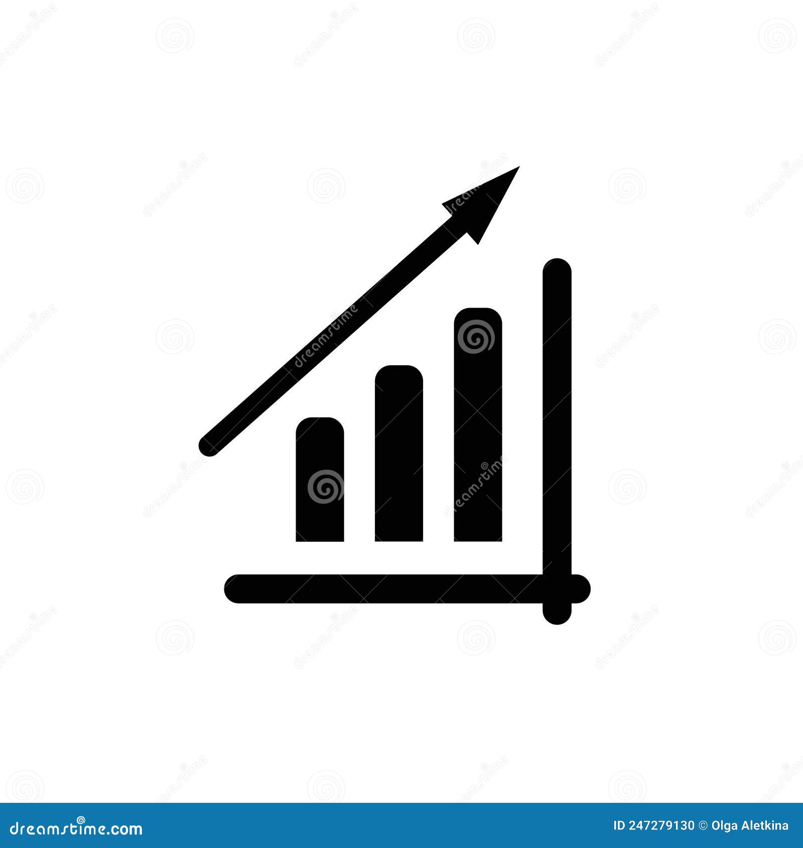 Growing Graph Icon. Growing Graph Vector Icon. Infographic Icon. Bar ...