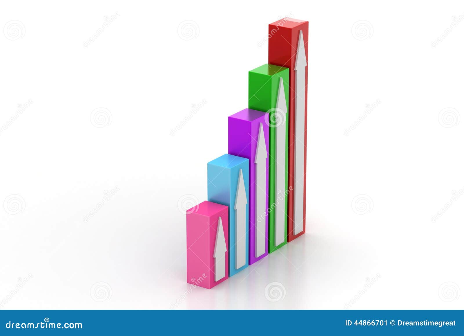 Growing graph stock illustration. Illustration of increase - 44866701