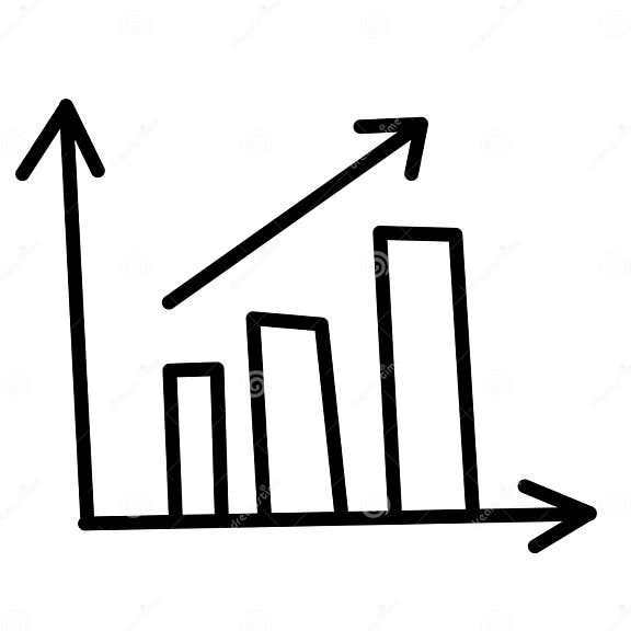 Growing Graphic Icon, Vector Stock Illustration - Illustration of ...