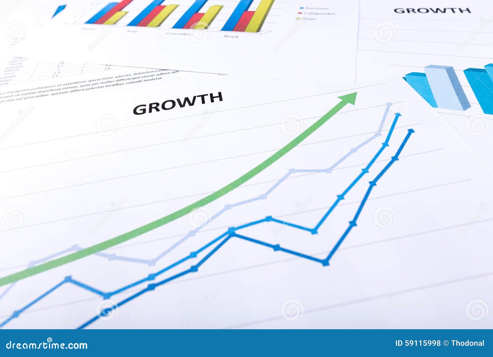 Growing graphs stock photo. Image of success, concept - 59115998