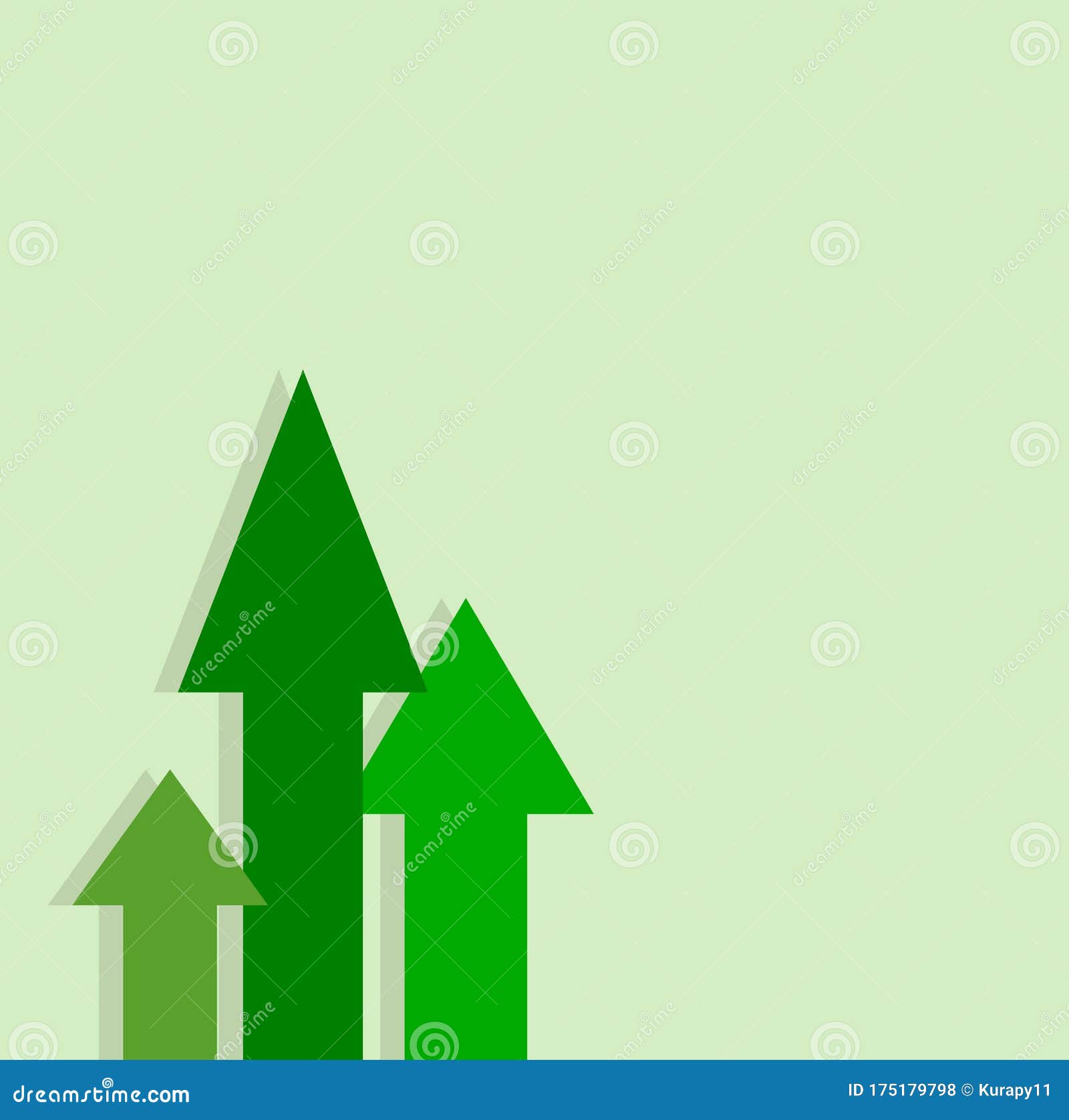 Growing Green Graph, Bar Chart. Stock Illustration - Illustration of ...