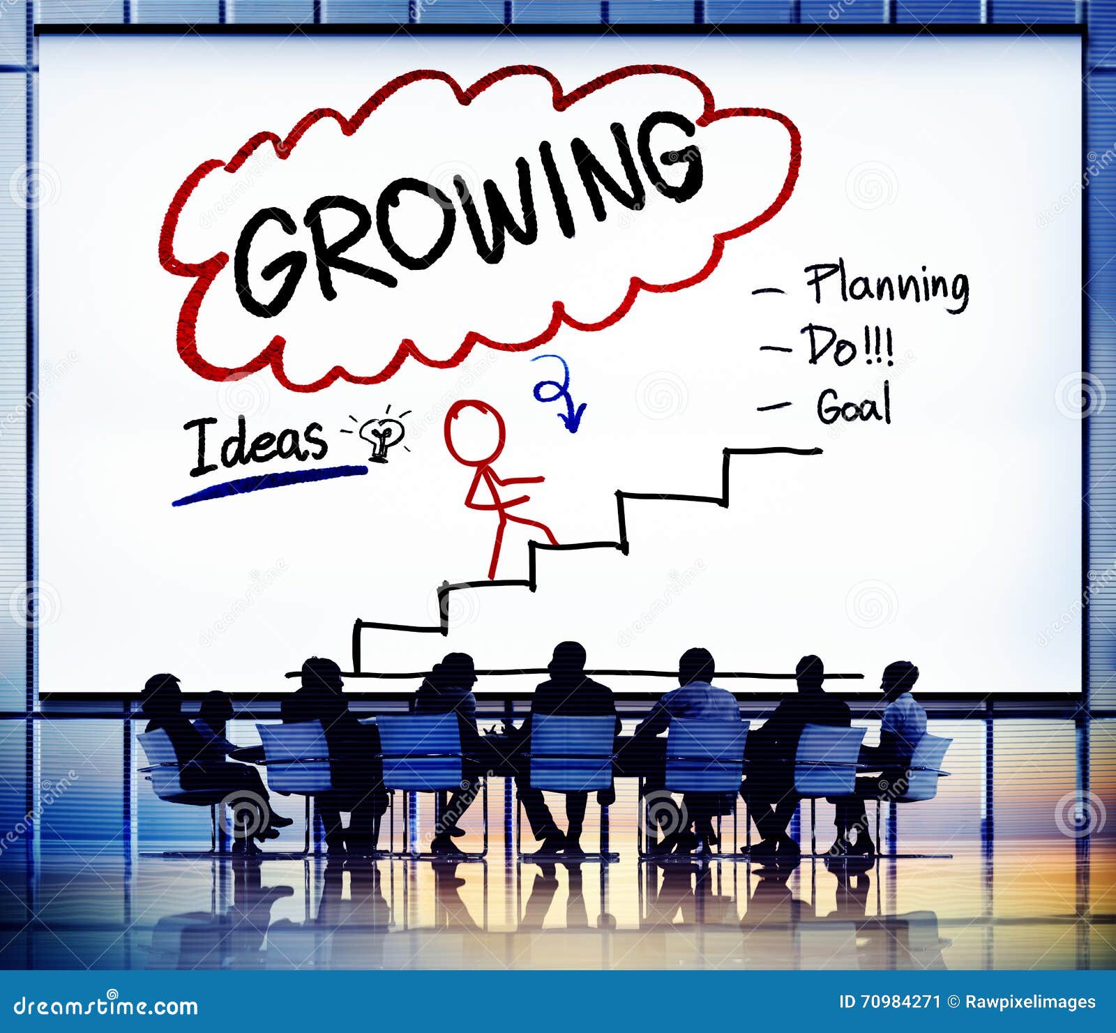 Growing Growth Mission Success Opportunity Concept Stock Illustration ...
