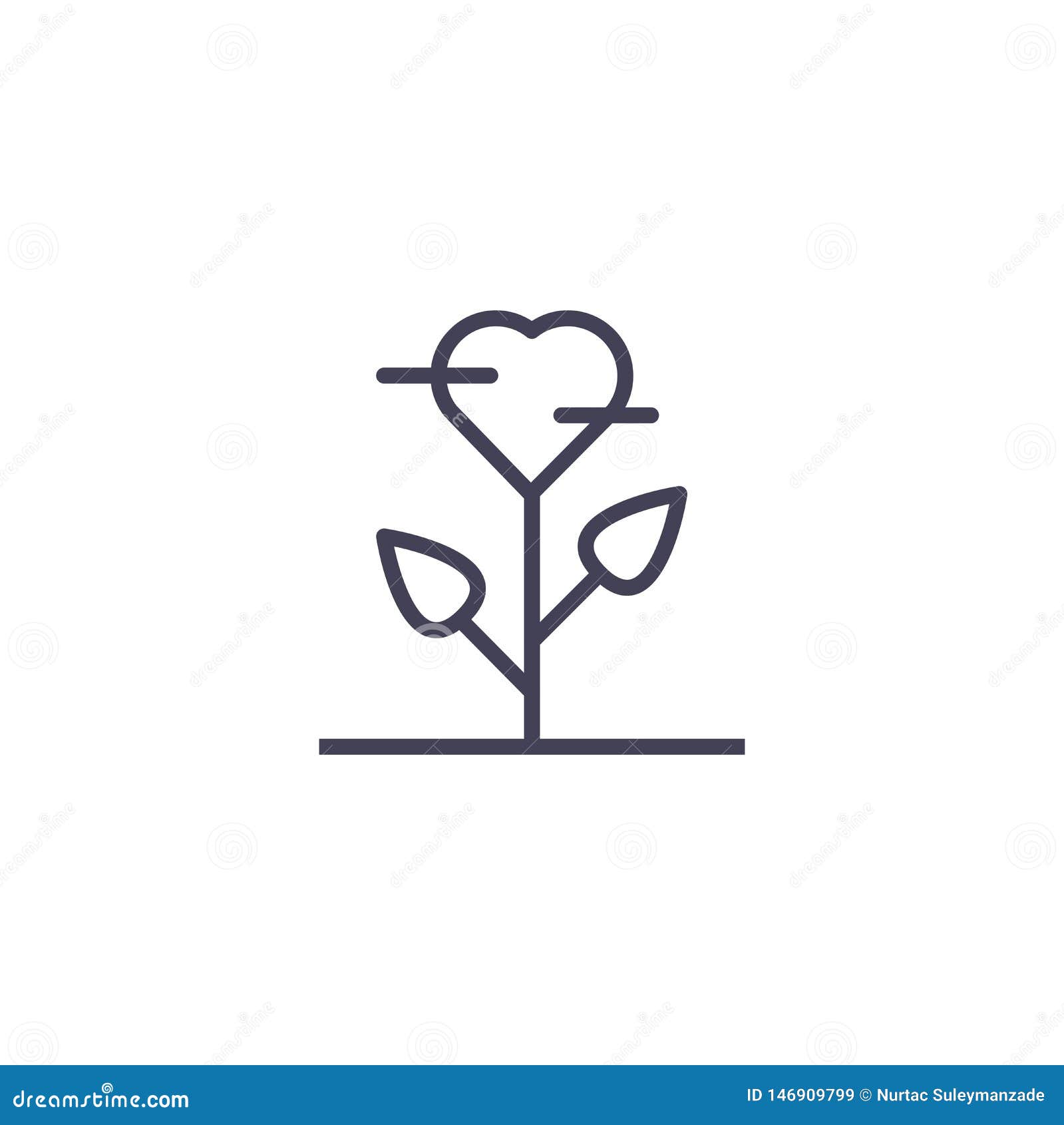 Growing Heart Icon, Line and Modern Icon. Stock Illustration ...