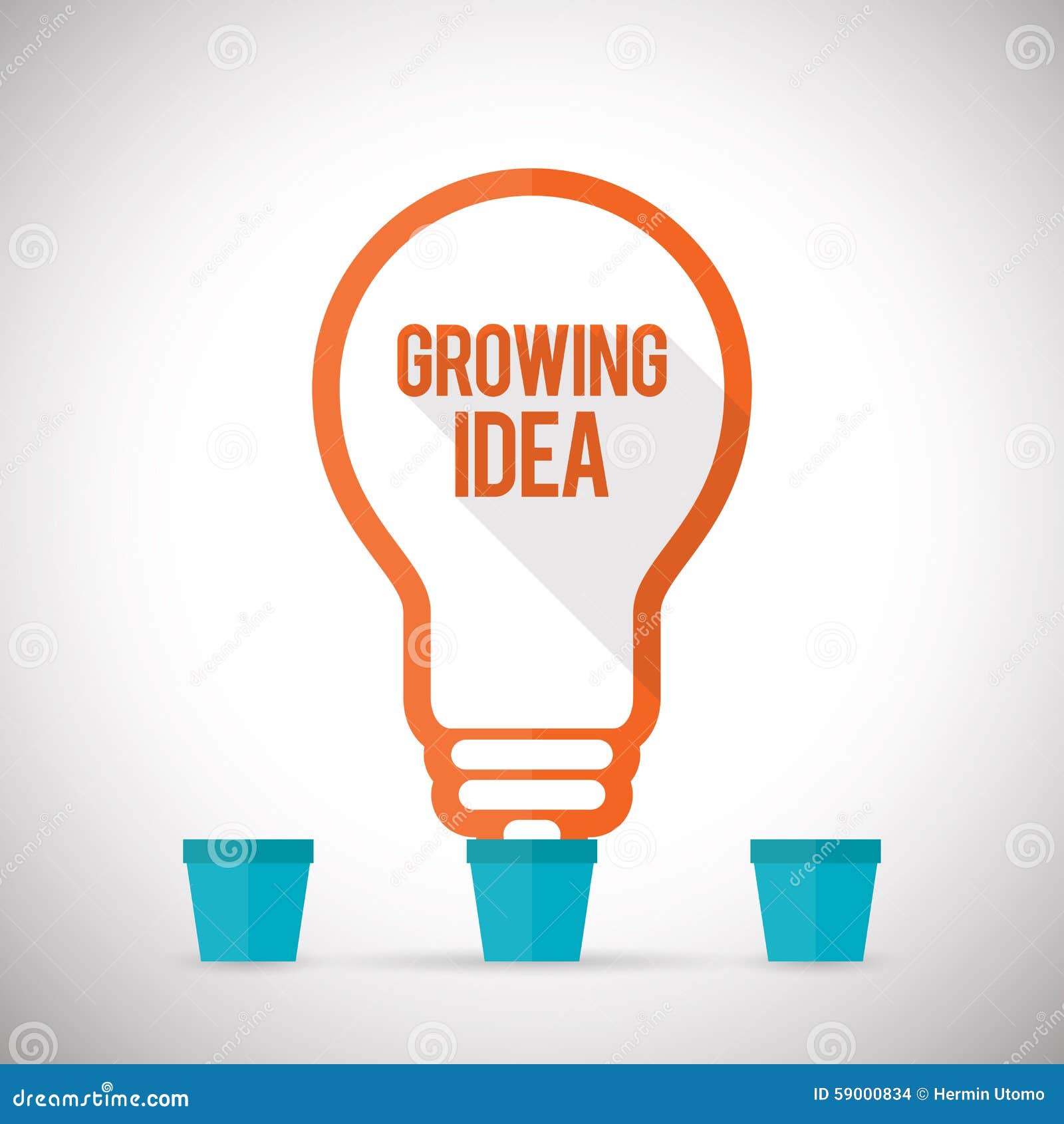 Growing Idea stock vector. Illustration of lightbulb - 59000834