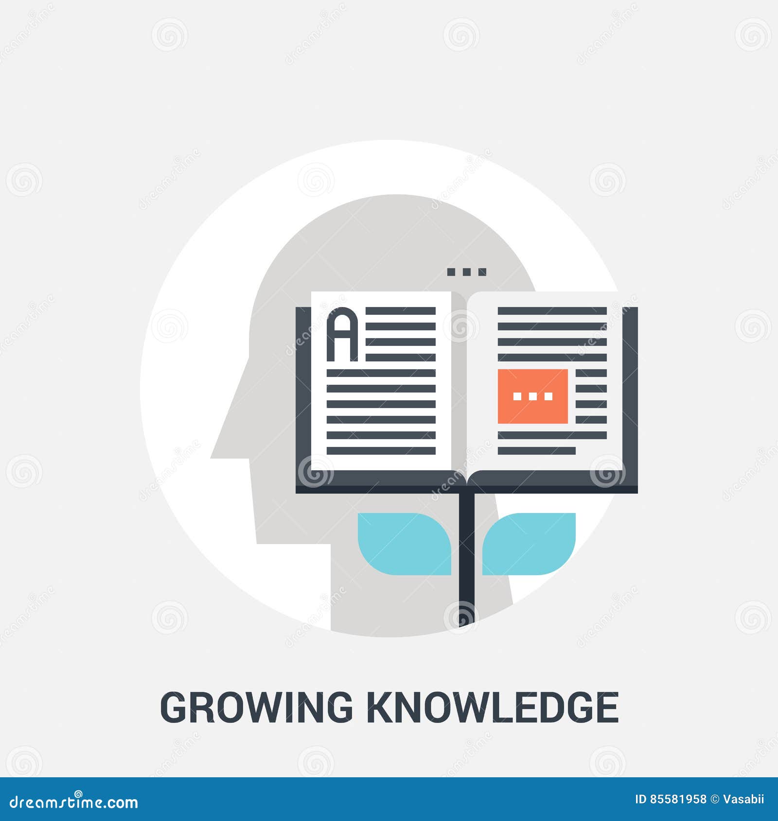 Growing Knowledge Icon Concept Stock Vector - Illustration of business ...