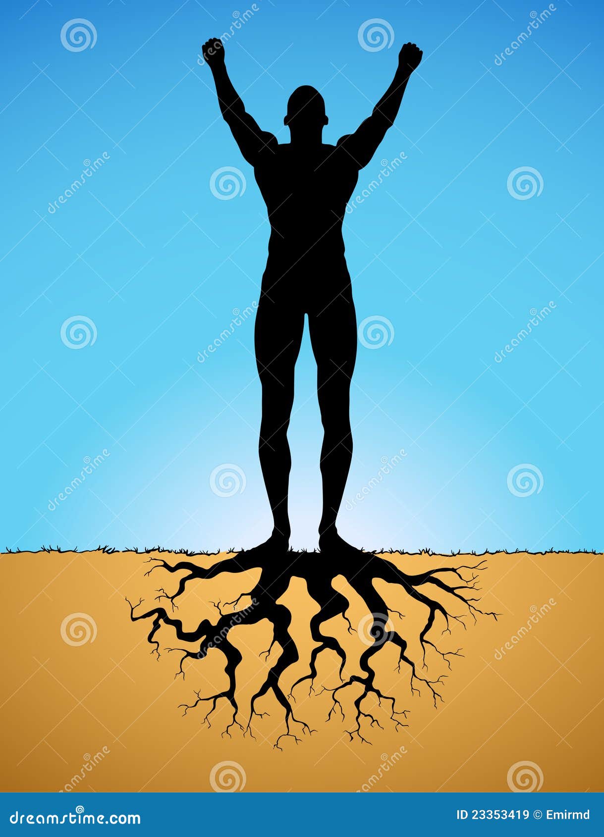 Growing man stock illustration. Illustration of natural - 23353419