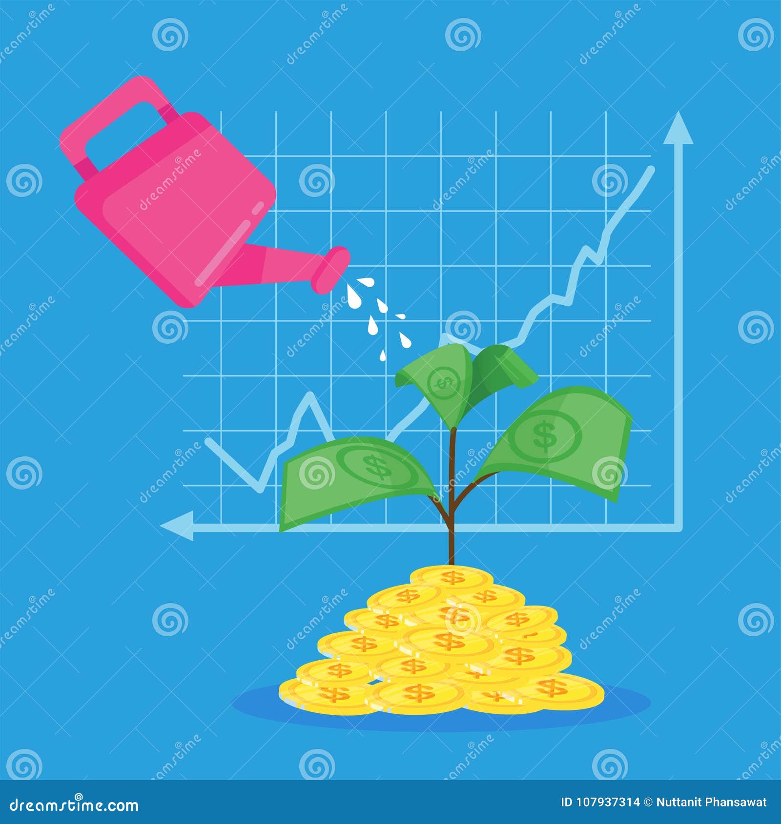 Tree Graph And Check Mark Cycle Illustration | CartoonDealer.com #50959810
