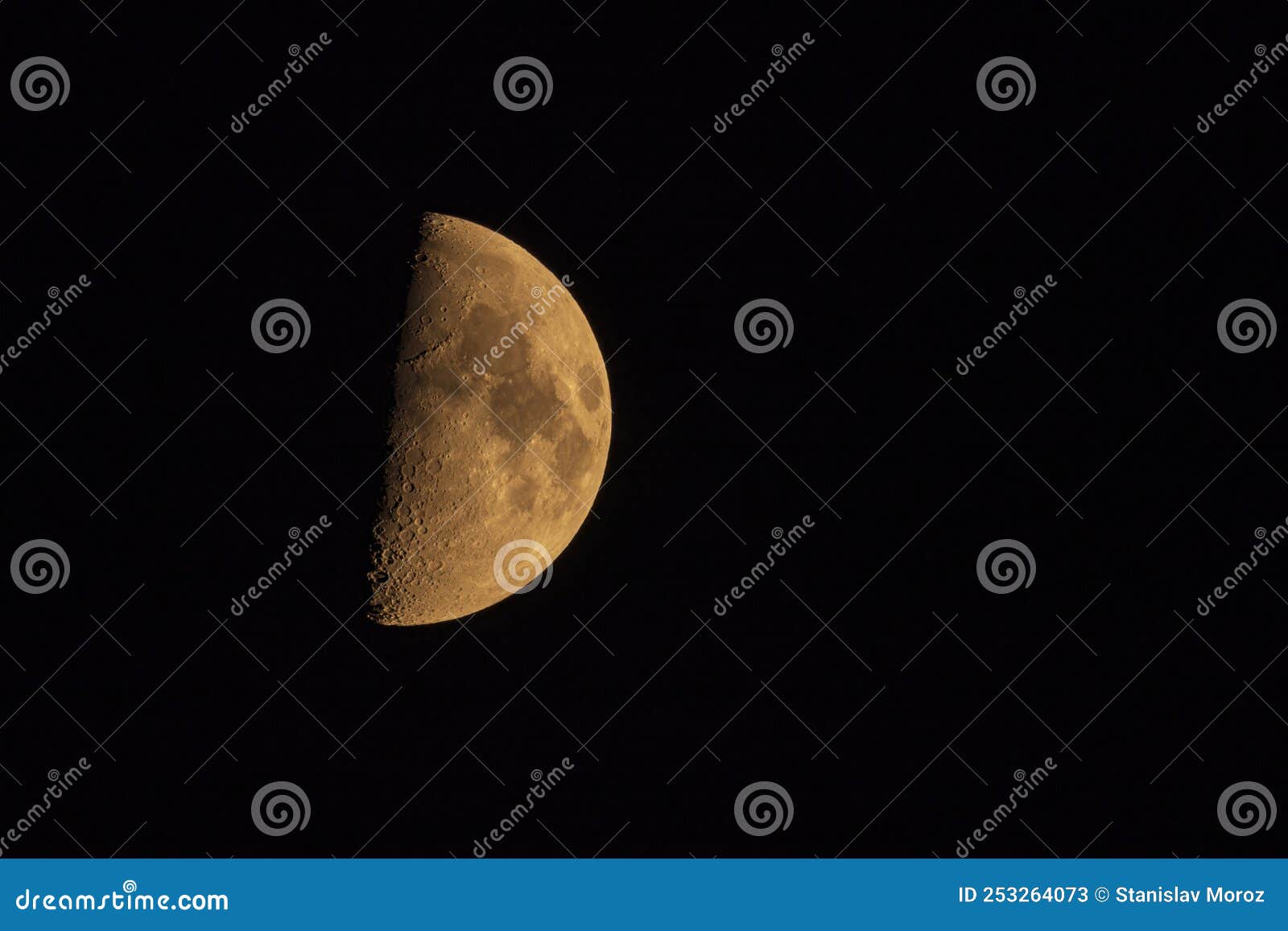 Growing Moon in the Night Sky Stock Image - Image of lunar ...