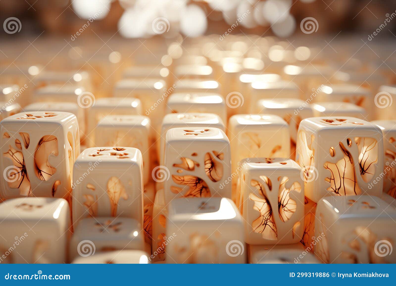 Growing Mushrooms in a Cube Stock Photo - Image of arrangement, cube ...