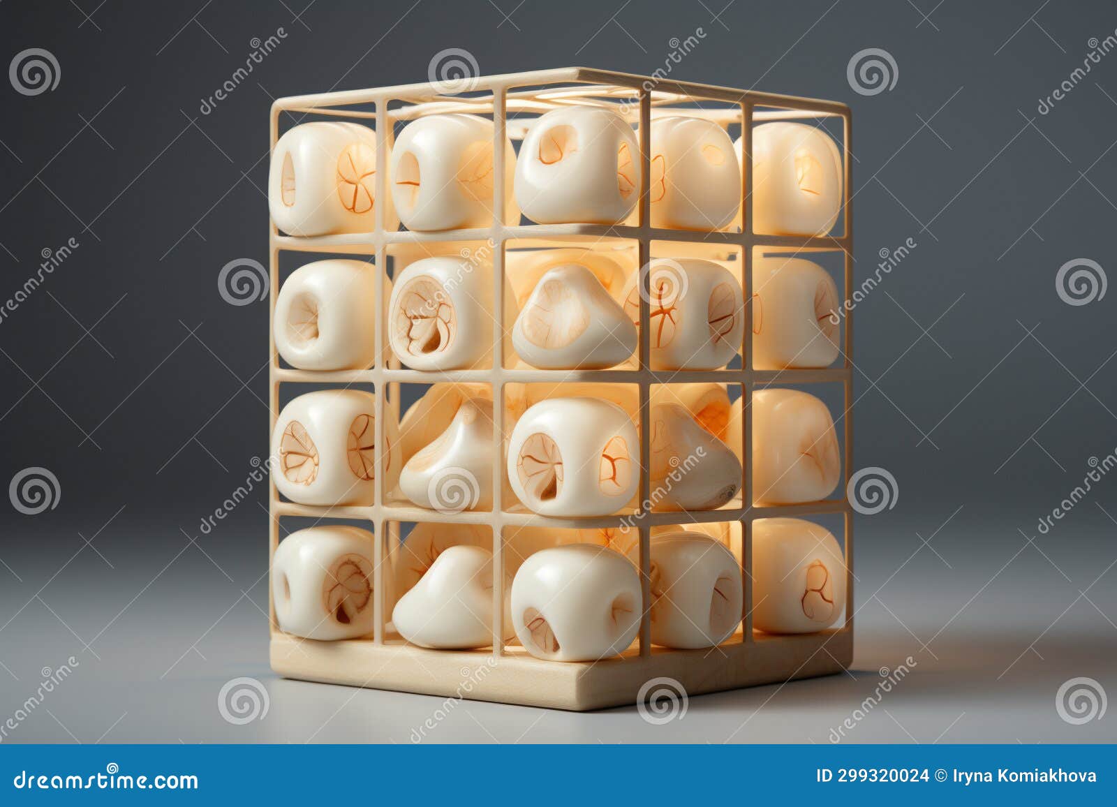 Growing Mushrooms in a Cube Stock Photo - Image of trendy, modern ...