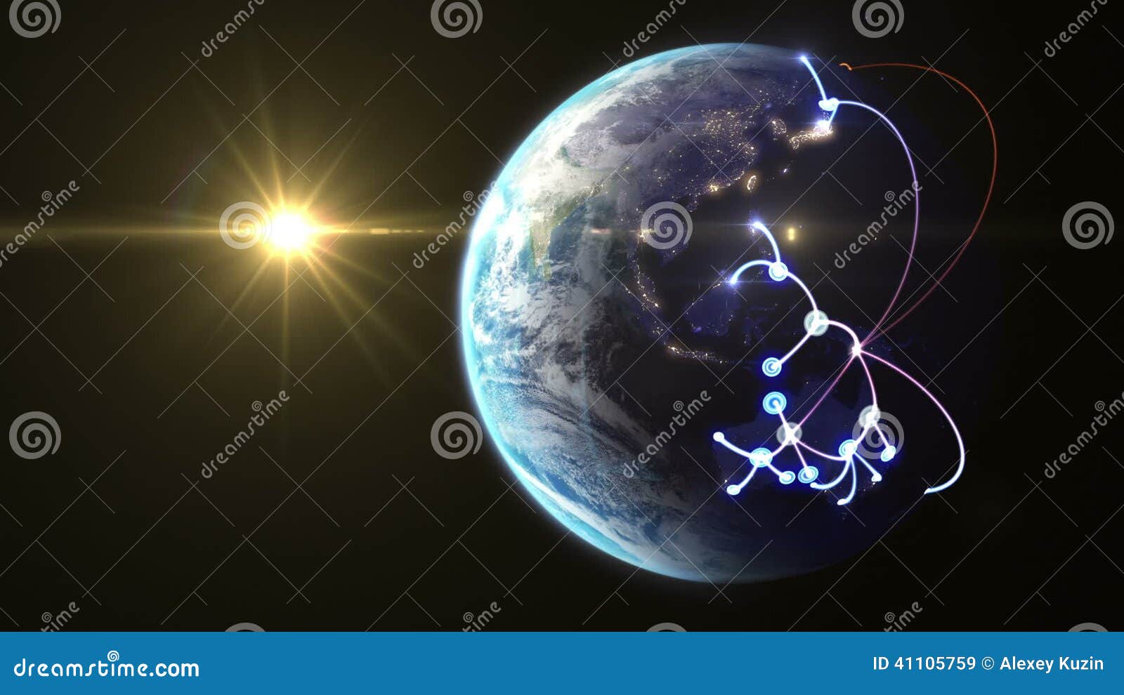 Growing Network Across the World Stock Video - Video of internet, flow ...