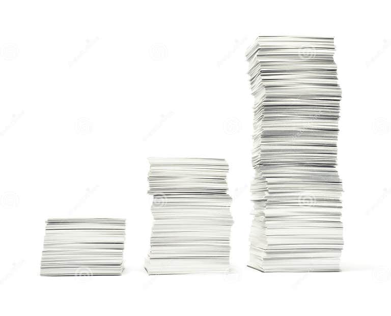 Mounting Paperwork Bureaucracy Bar Chart Stock Image - Image of graph ...